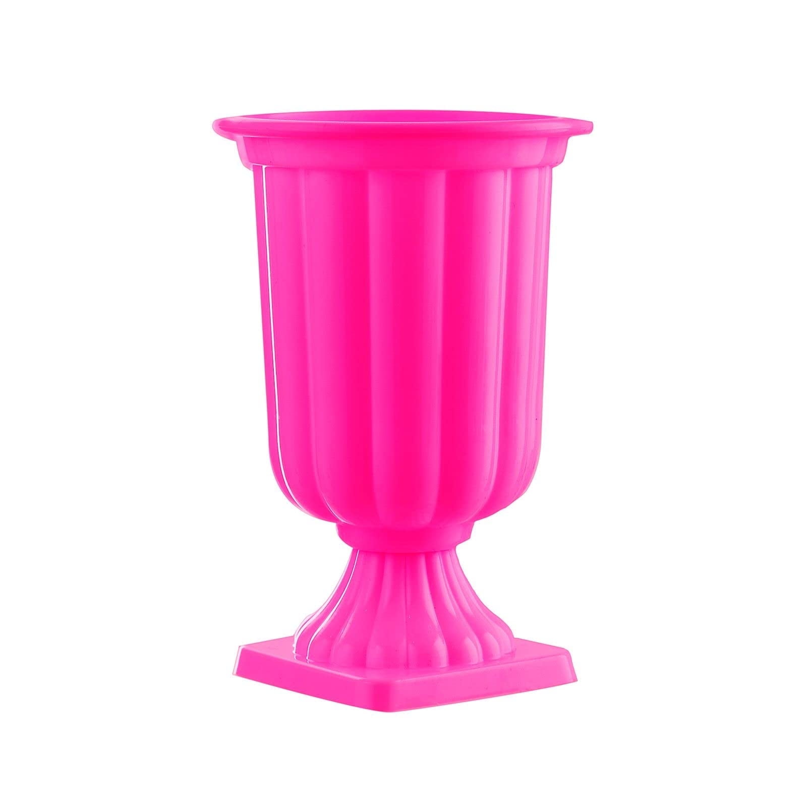 Grupo Mirandinha - Small Pink Decorative Plastic Flower Vase – Reusable ...