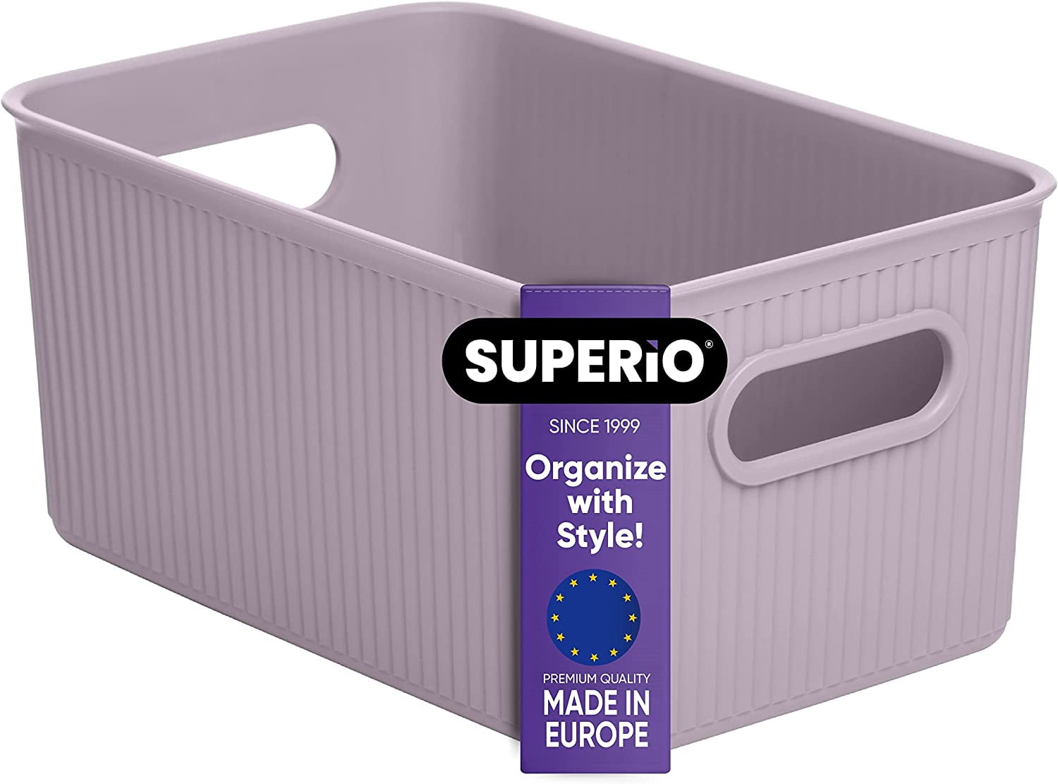 Superior Decorative Open Top Plastic Storage Baskets for Home Organizer ...