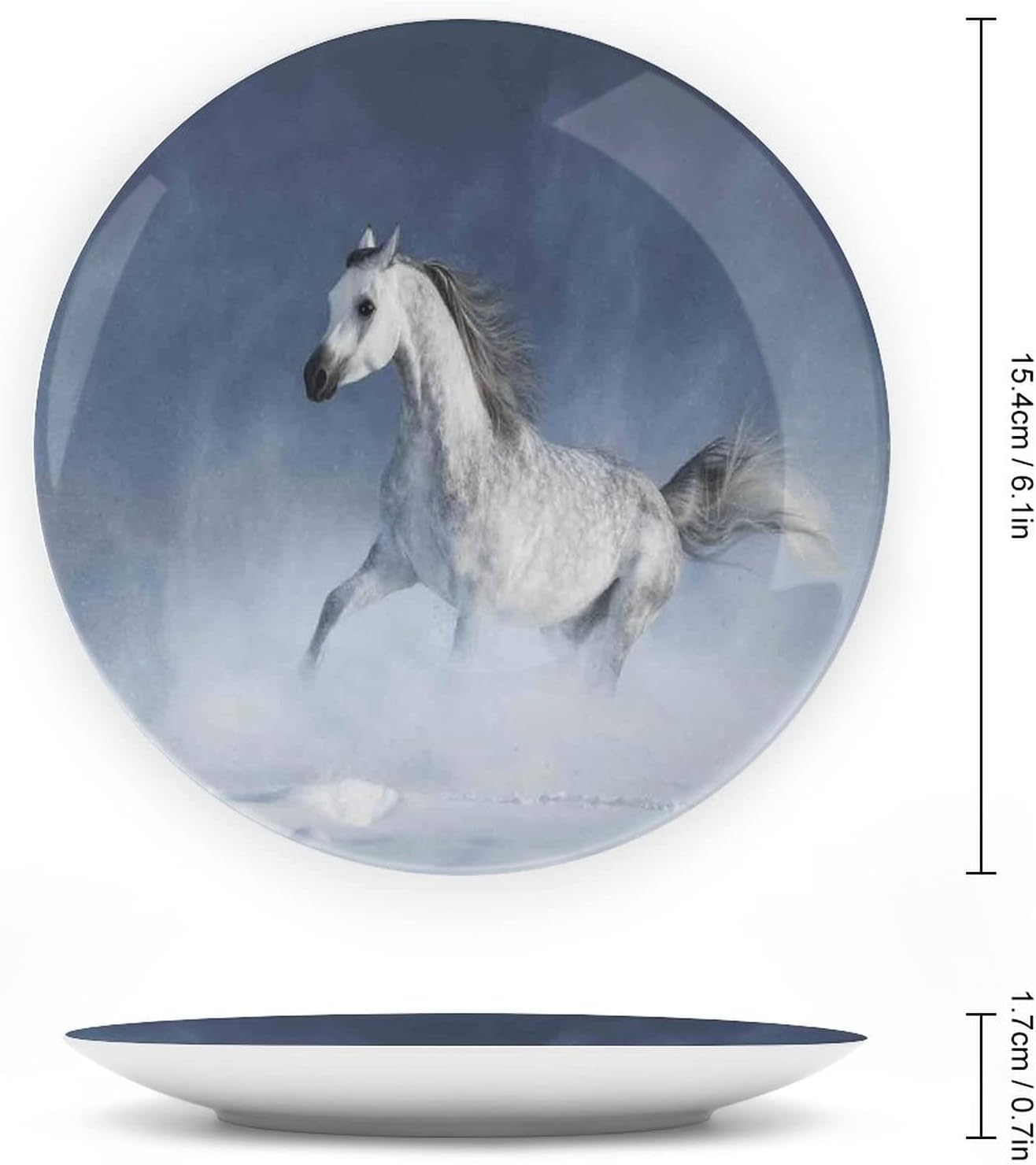 Decorative Plates, Arabian Print Ornament, Arabian Horse Galloping ...