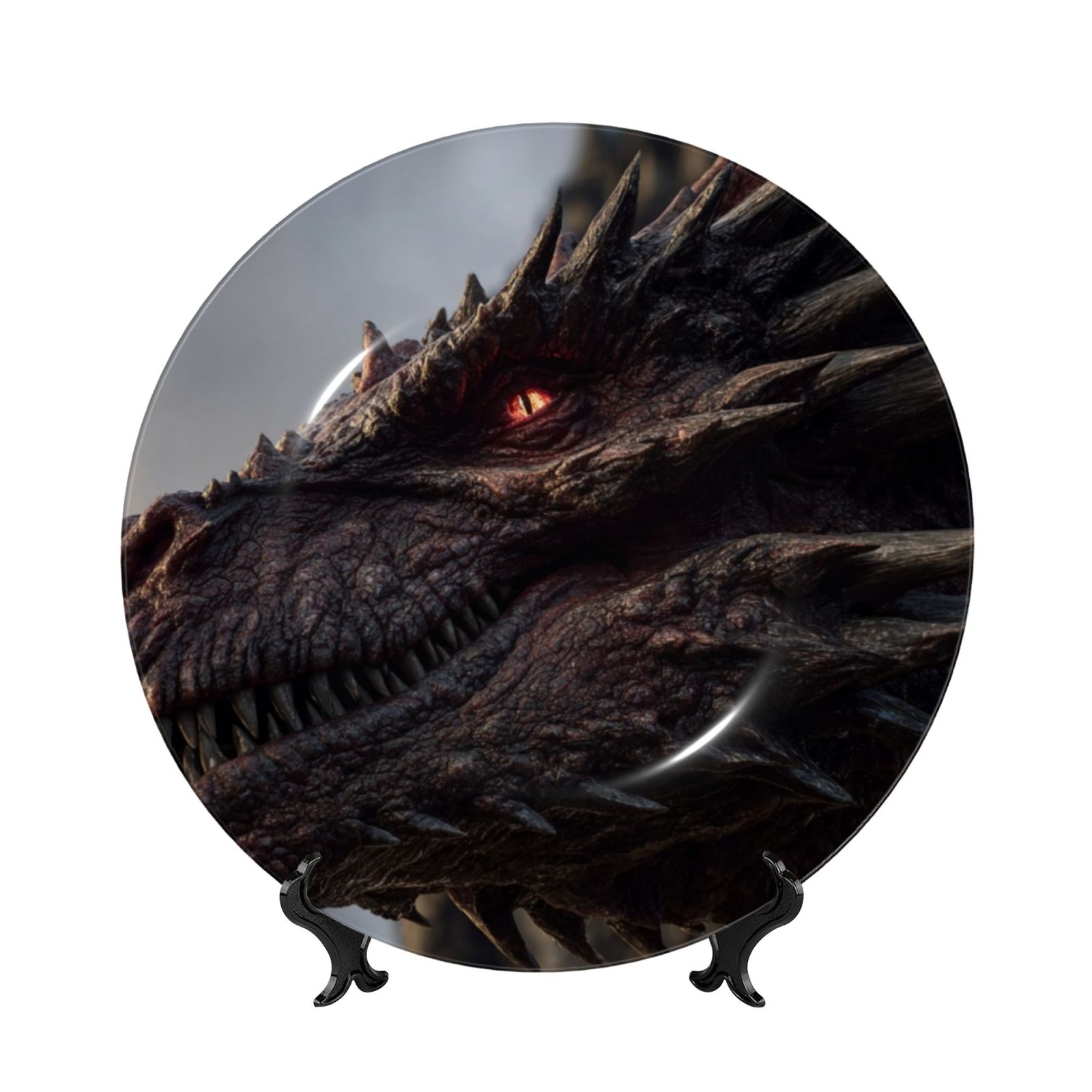 Decorative Plates – Bone China Wall & Table Decor - Dragon - 8in ...