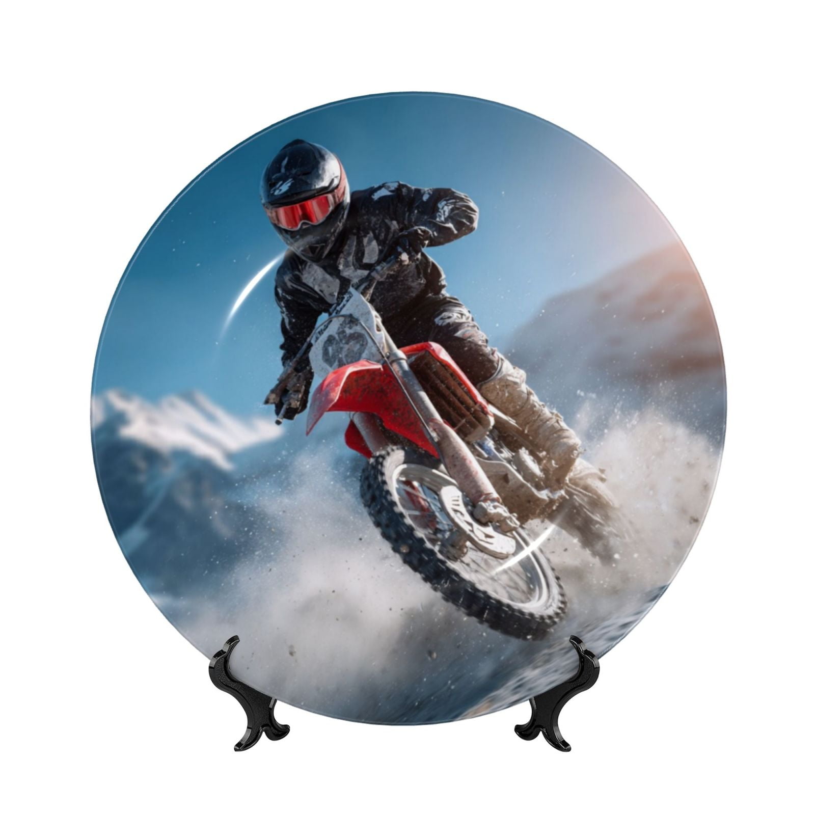 Decorative Plates – Bone China Wall & Table Decor - Motocross Rider ...