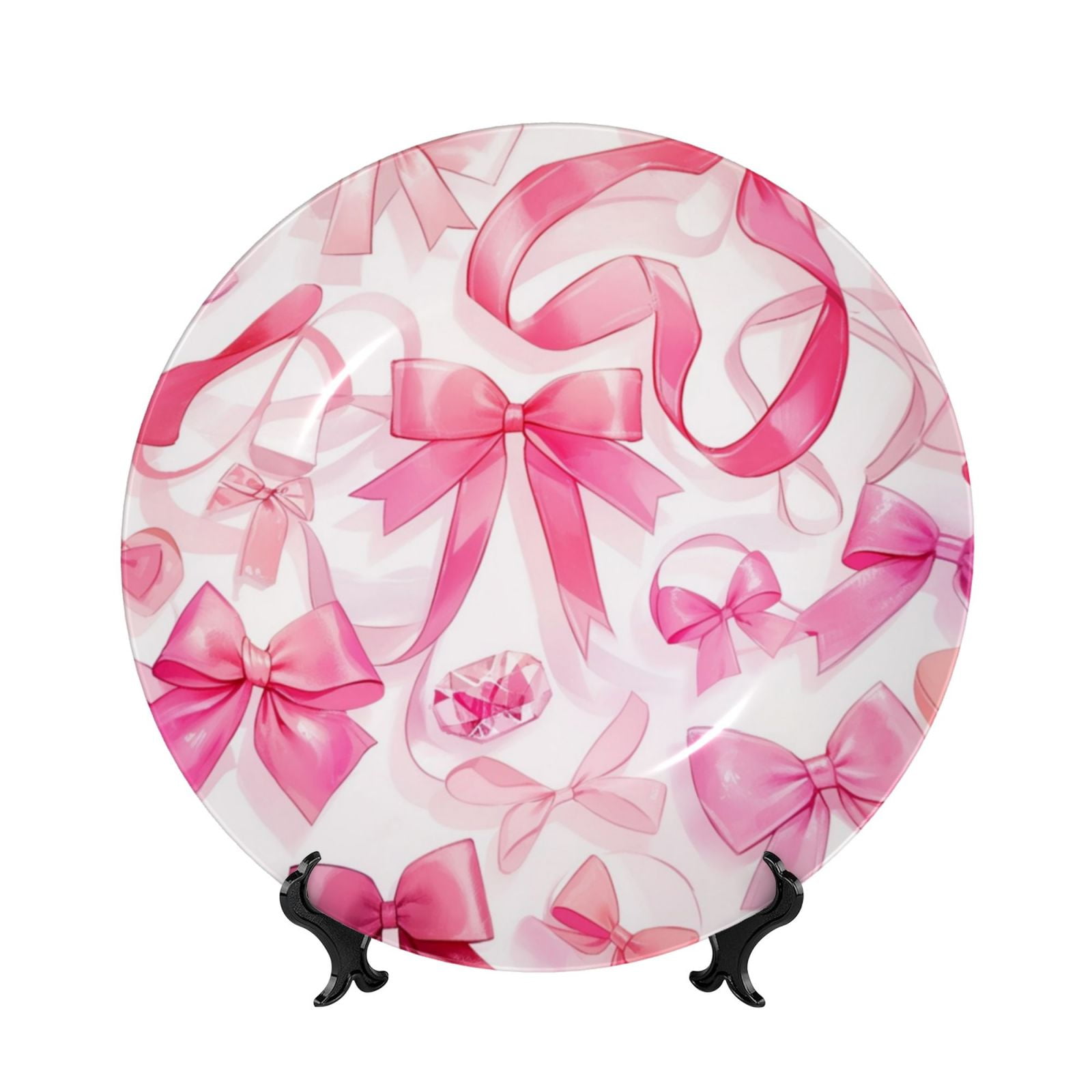 Decorative Plates – Bone China Wall & Table Decor - Pink Bow Dreamy ...