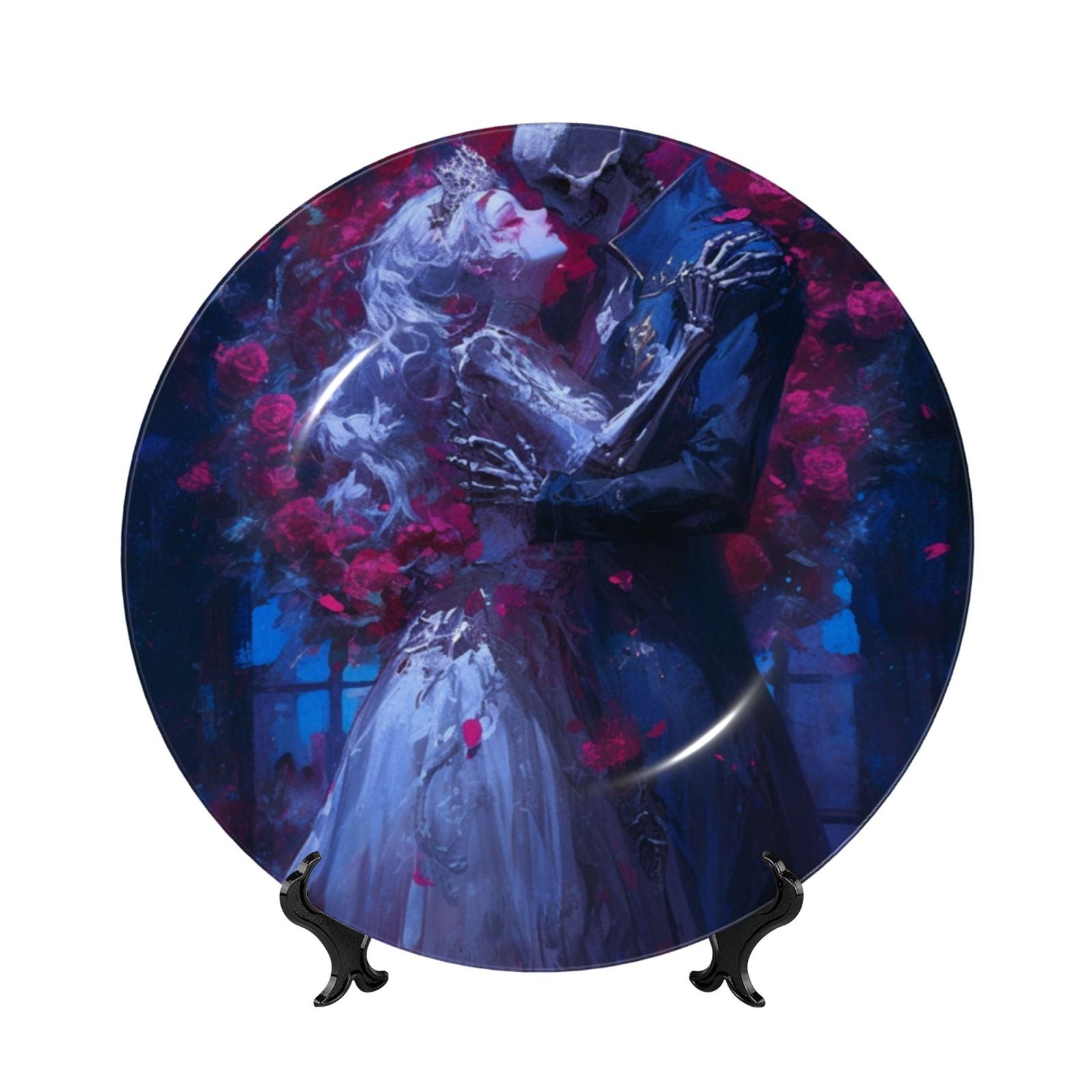 Decorative Plates – Bone China Wall & Table Decor - Sugar Skull Gothic ...