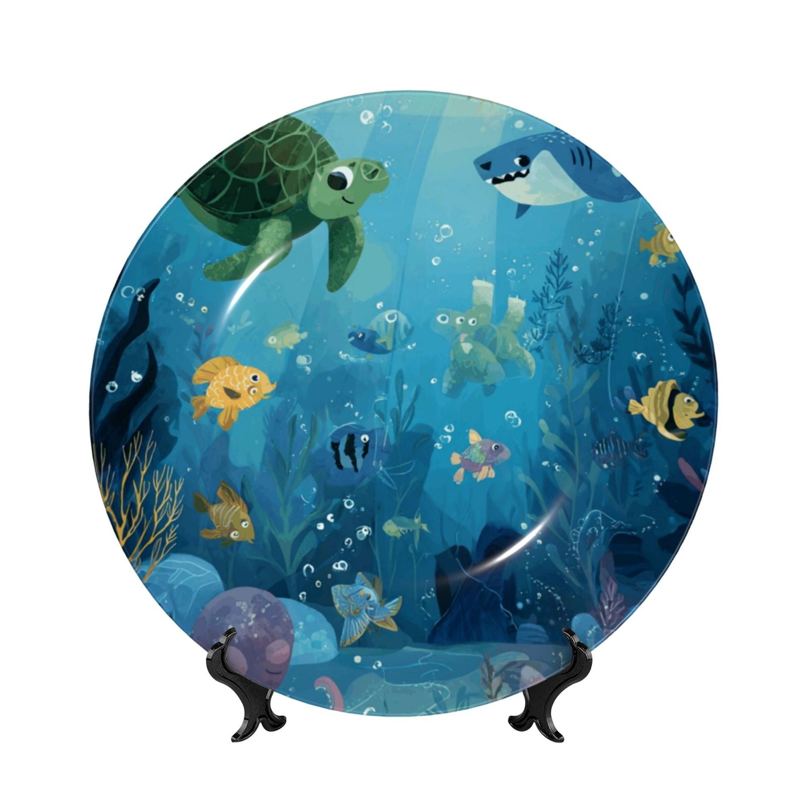 Decorative Plates – Bone China Wall & Table Decor - Tortoise Sea Turtle ...