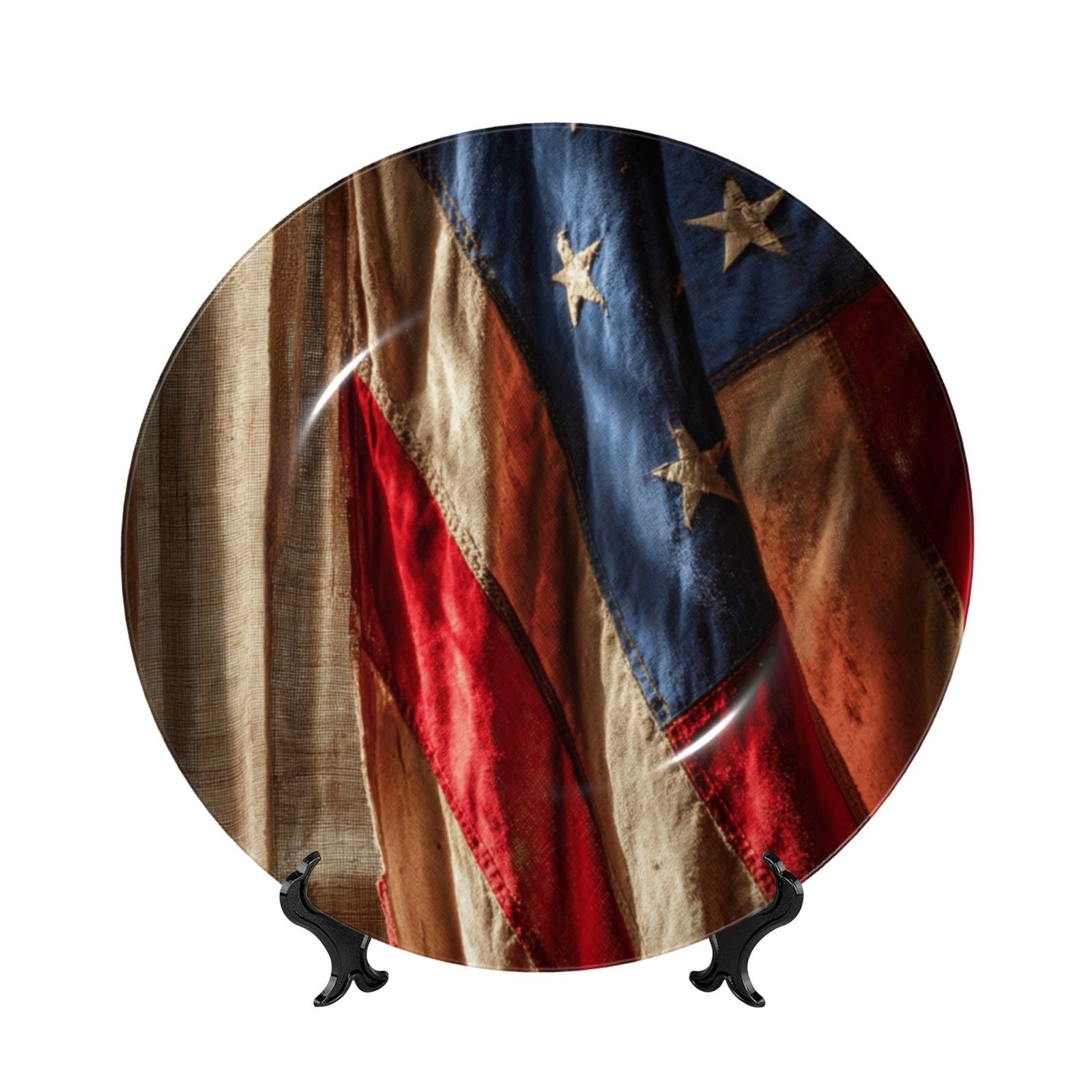 Decorative Plates – Bone China Wall & Table Decor - Usa American Flag ...