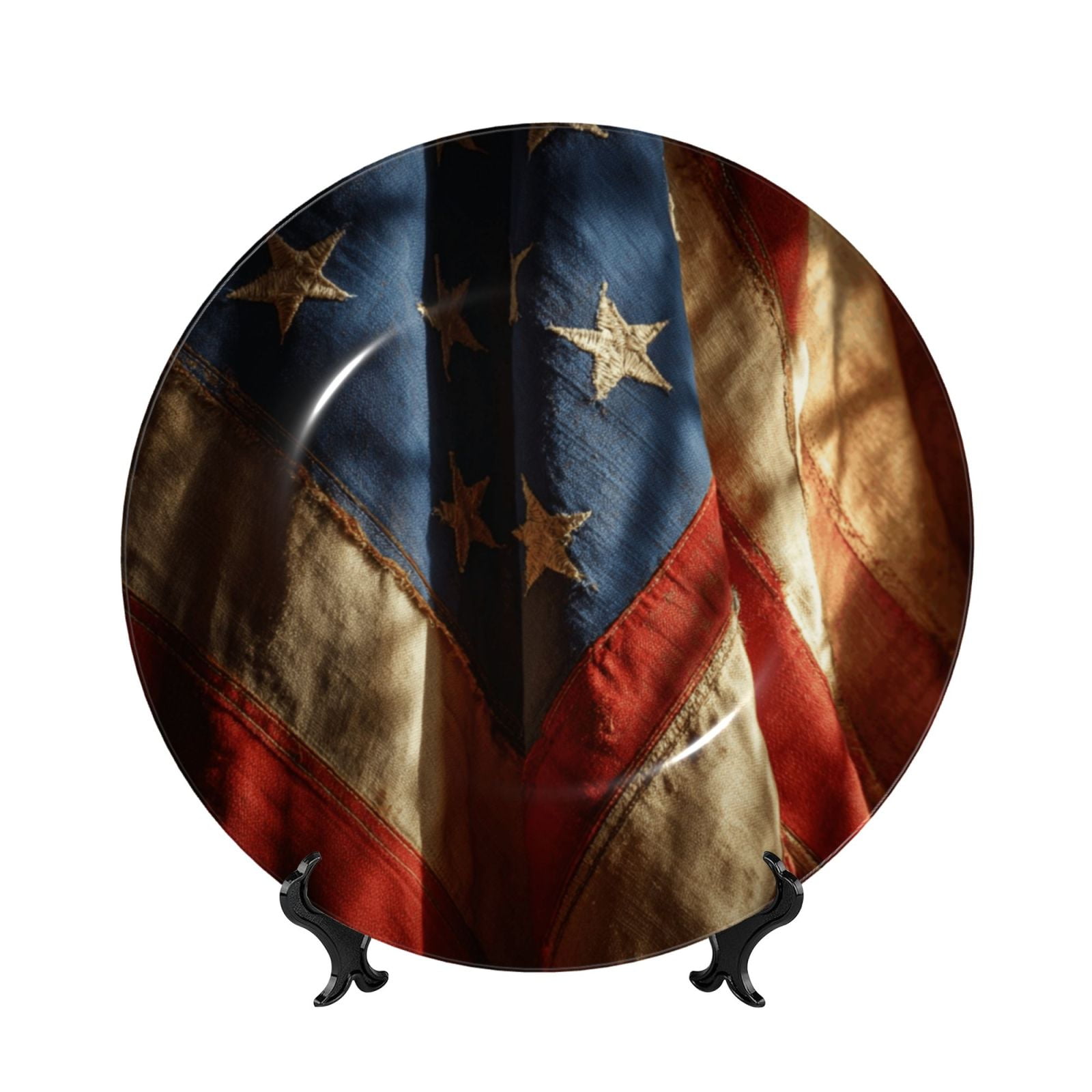 Decorative Plates – Bone China Wall & Table Decor - Usa American Flag ...
