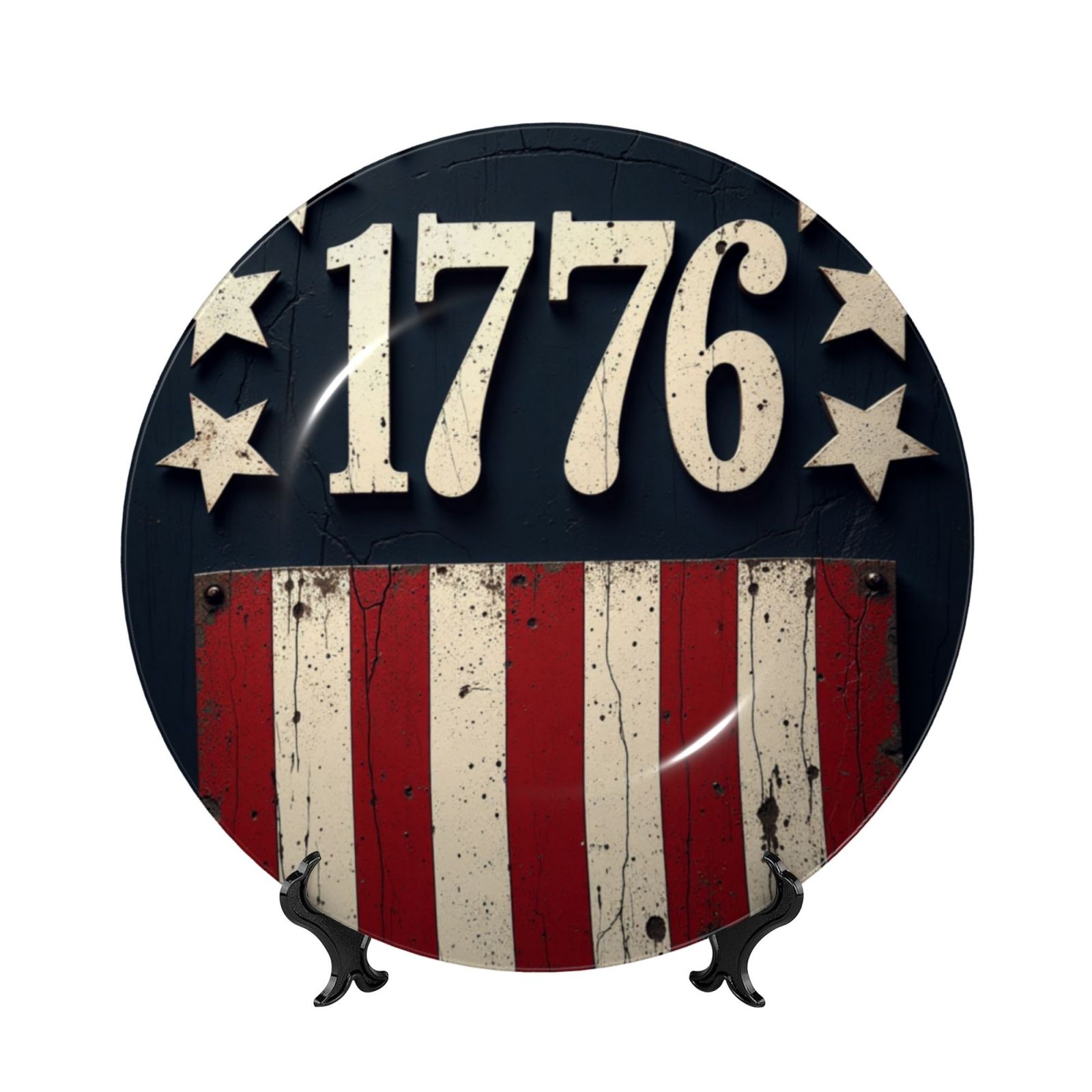 Decorative Plates – Bone China Wall & Table Decor - Usa American Flag ...