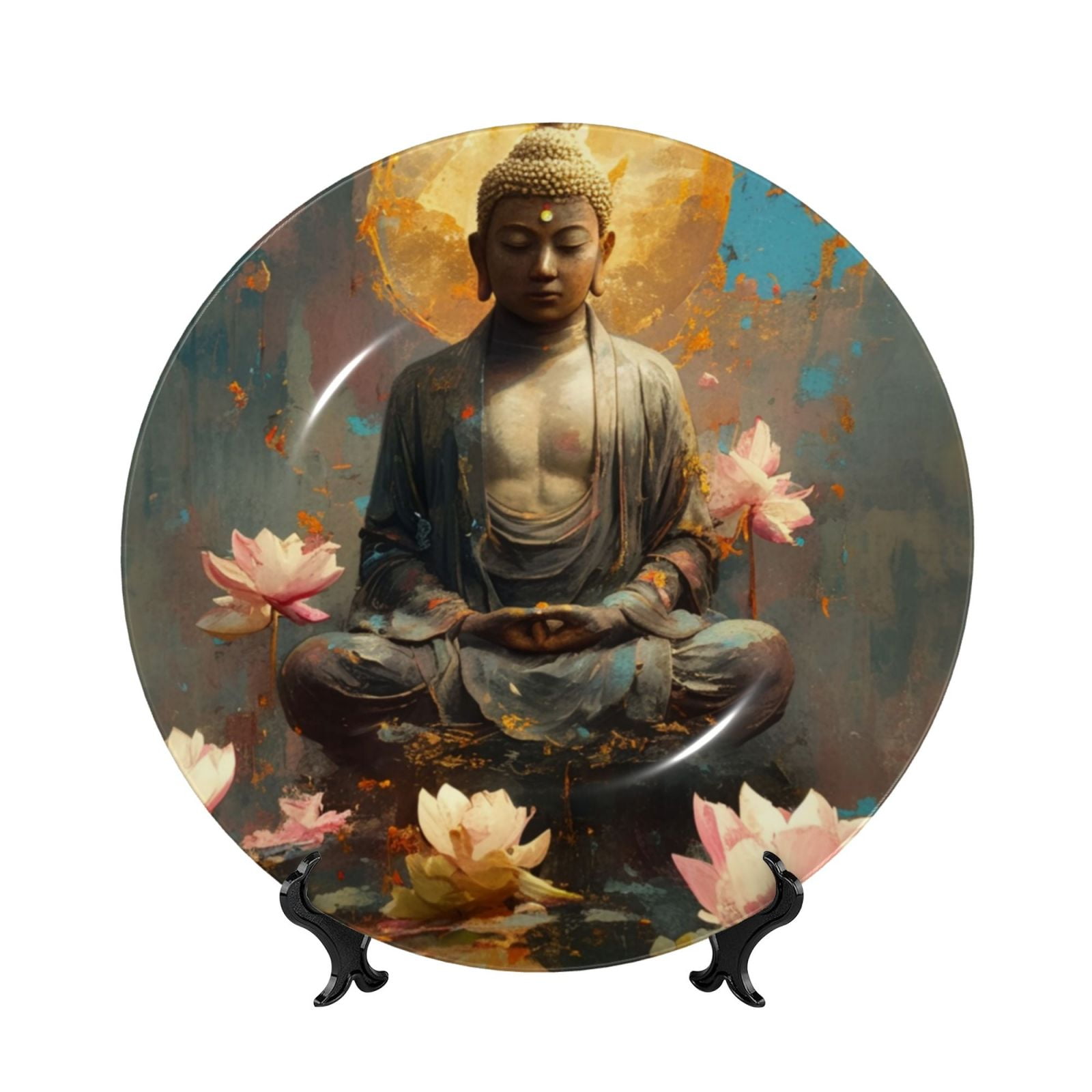 Decorative Plates – Bone China Wall & Table Decor - Vintage Buddha Zen ...