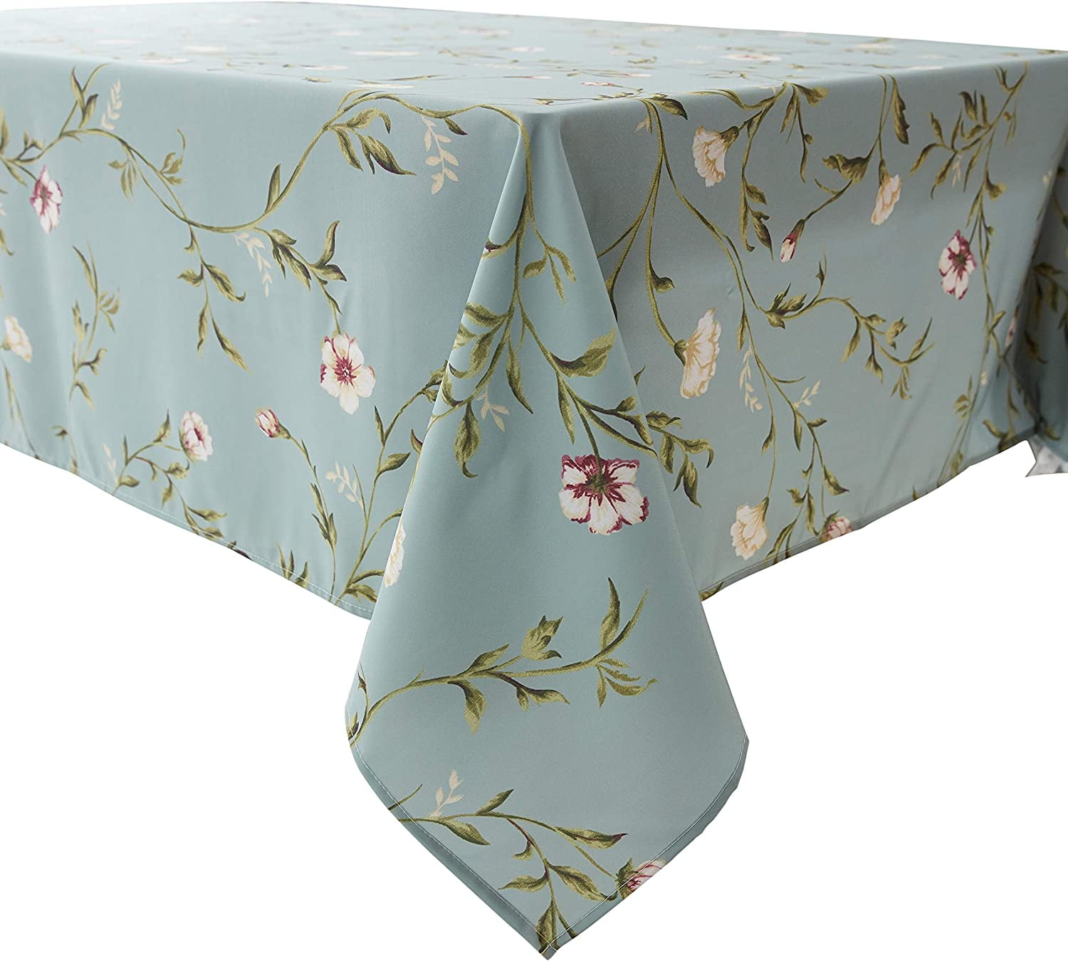 Decorative Plum Floral Print Rectangle Tablecloth Waterproof ...