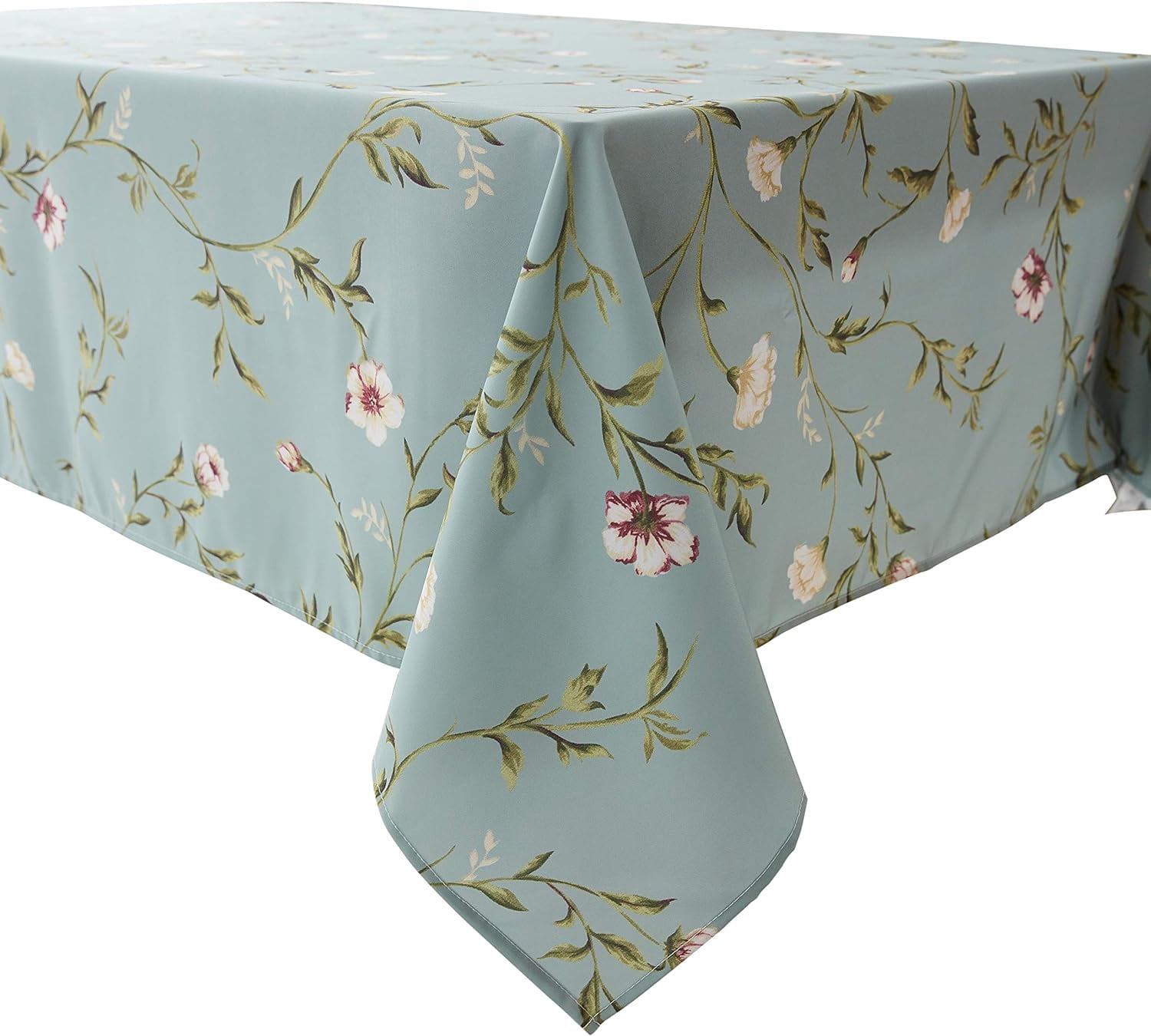 Decorative Plum Floral Print Rectangle Tablecloth Waterproof ...