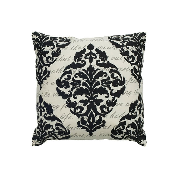 Decorative Poly Filled Throw Pillow Script Under Print Wit Hdamask 20 ...