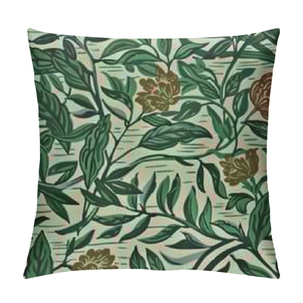 Decorative Polyester Pillow Covers, Vintage Zipper Throw Pillow Case ...