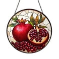 Decorative Pomegranate Window Hanging Stained Glass Style Suncatcher ...