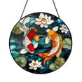 Decorative Pond Fish Stained Glass Style Suncatcher – Tranquil Window ...