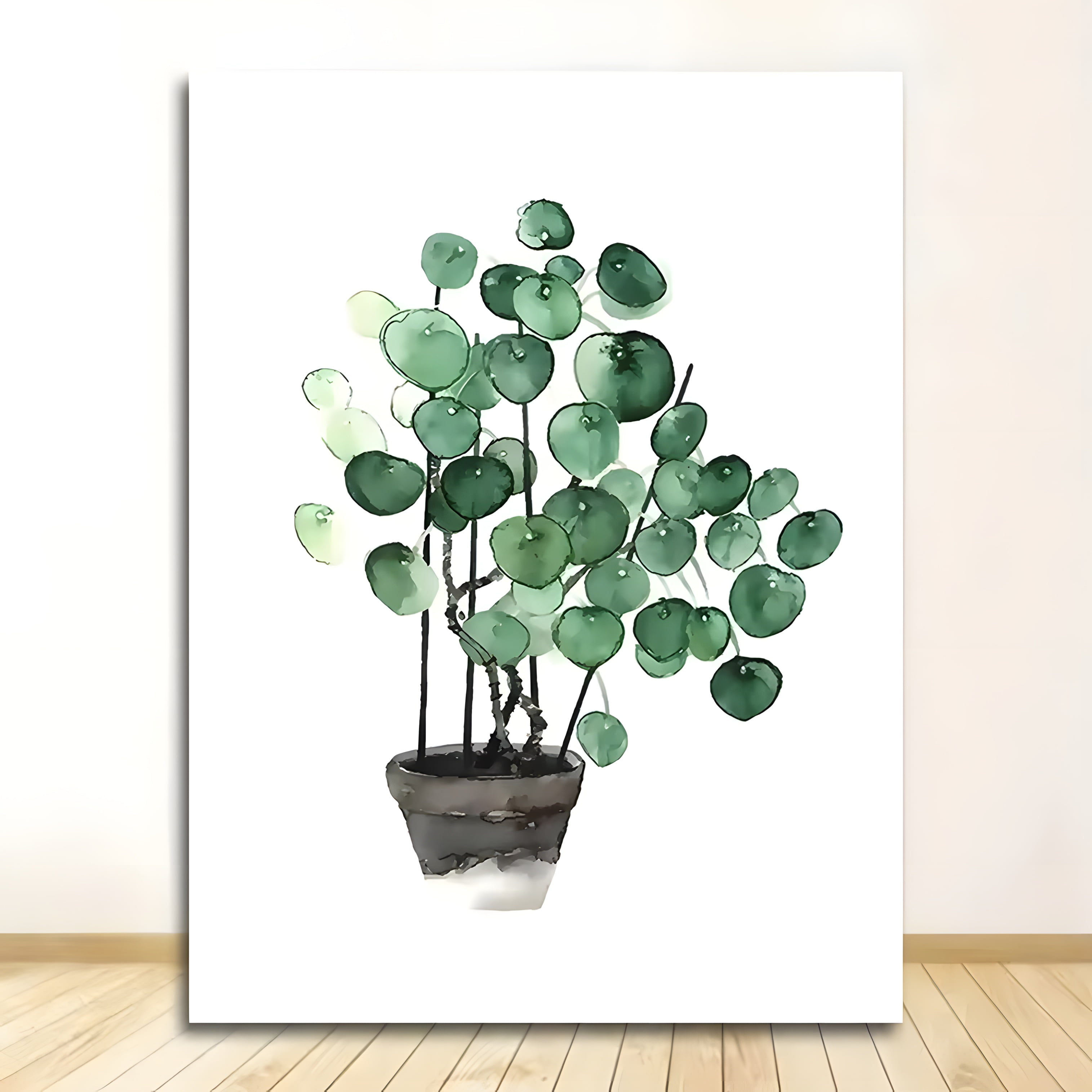 Decorative Poster Print Tropical Plants Green Leaves Wall Art for ...