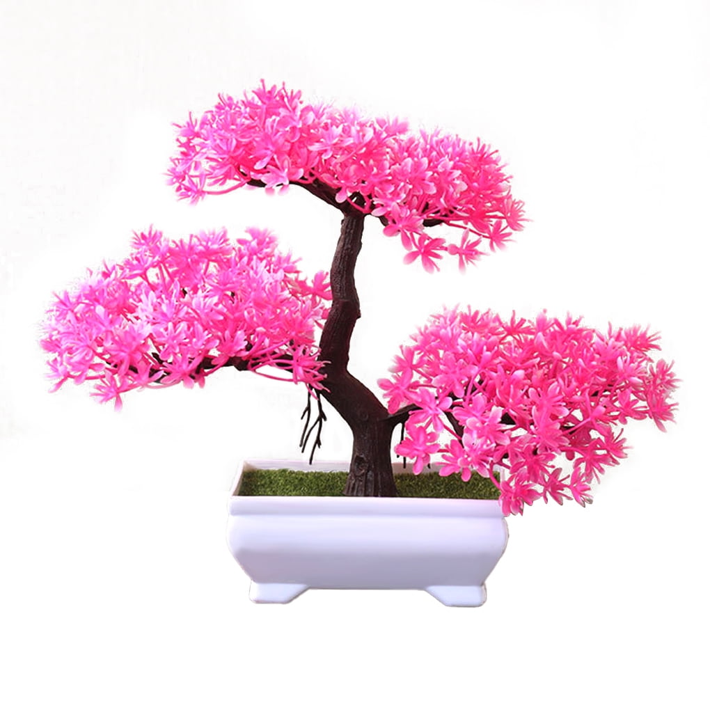 Decorative Pot with Artificial Plant Simulation Ball Bonsai Home ...