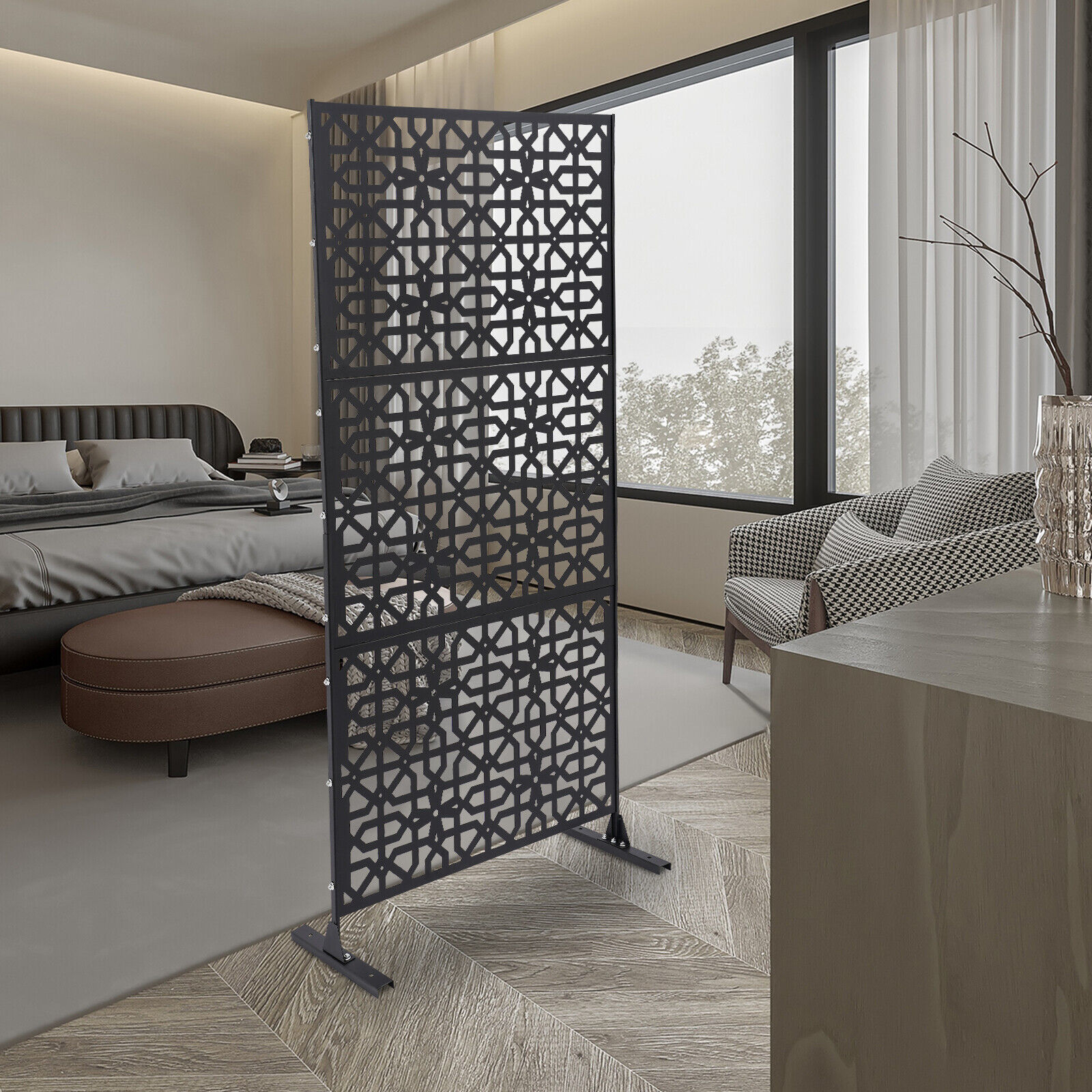 Decorative Privacy Screen, Privacy Fence Screen 3 Panels Providing ...