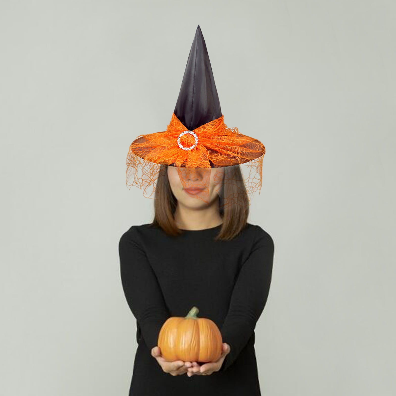 Decorative Props Witch Hat Adult Children Headdress Hat Wool Fitted Hat ...