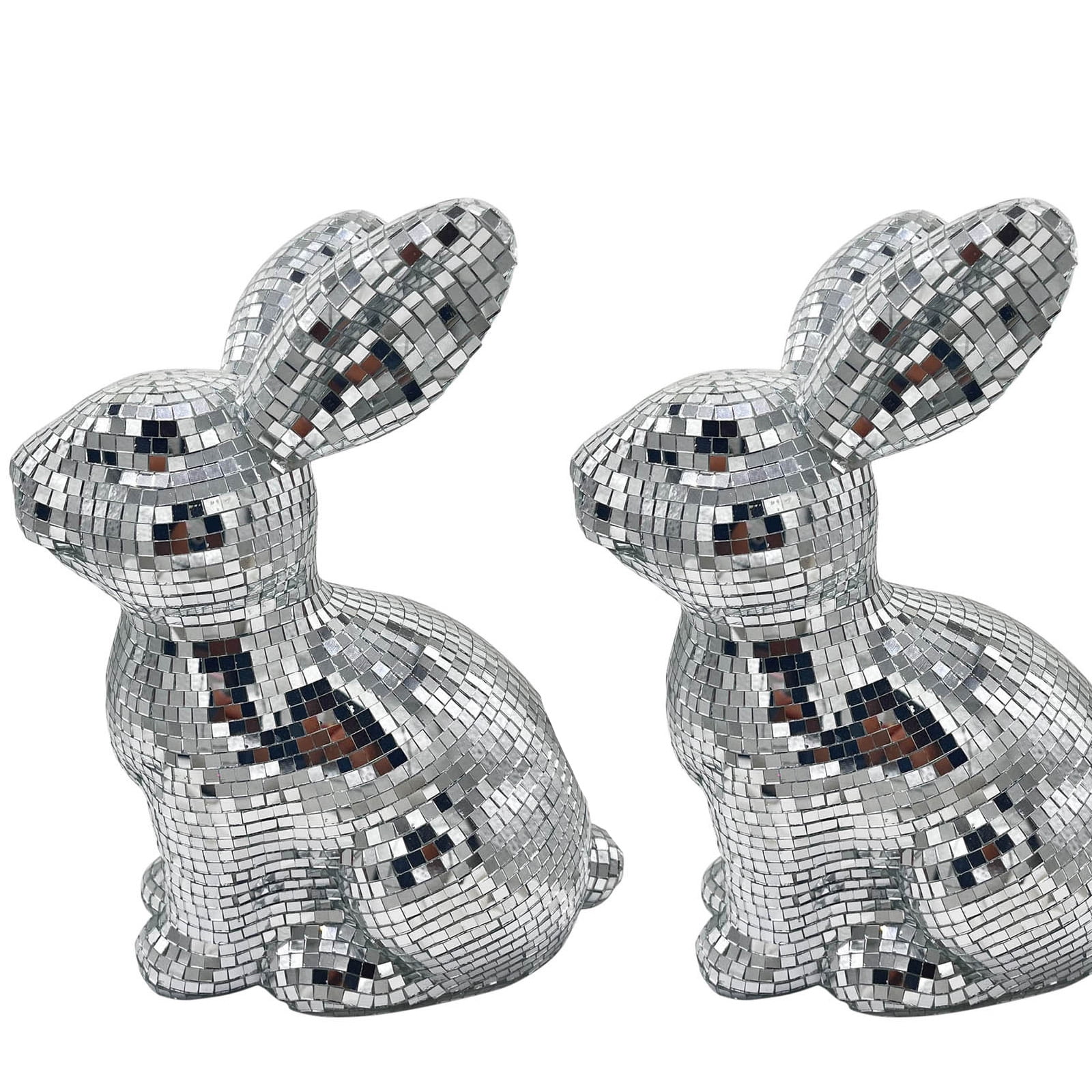 Decorative Rabbit Prop for Disco Party Reflective Mirror Animal ...