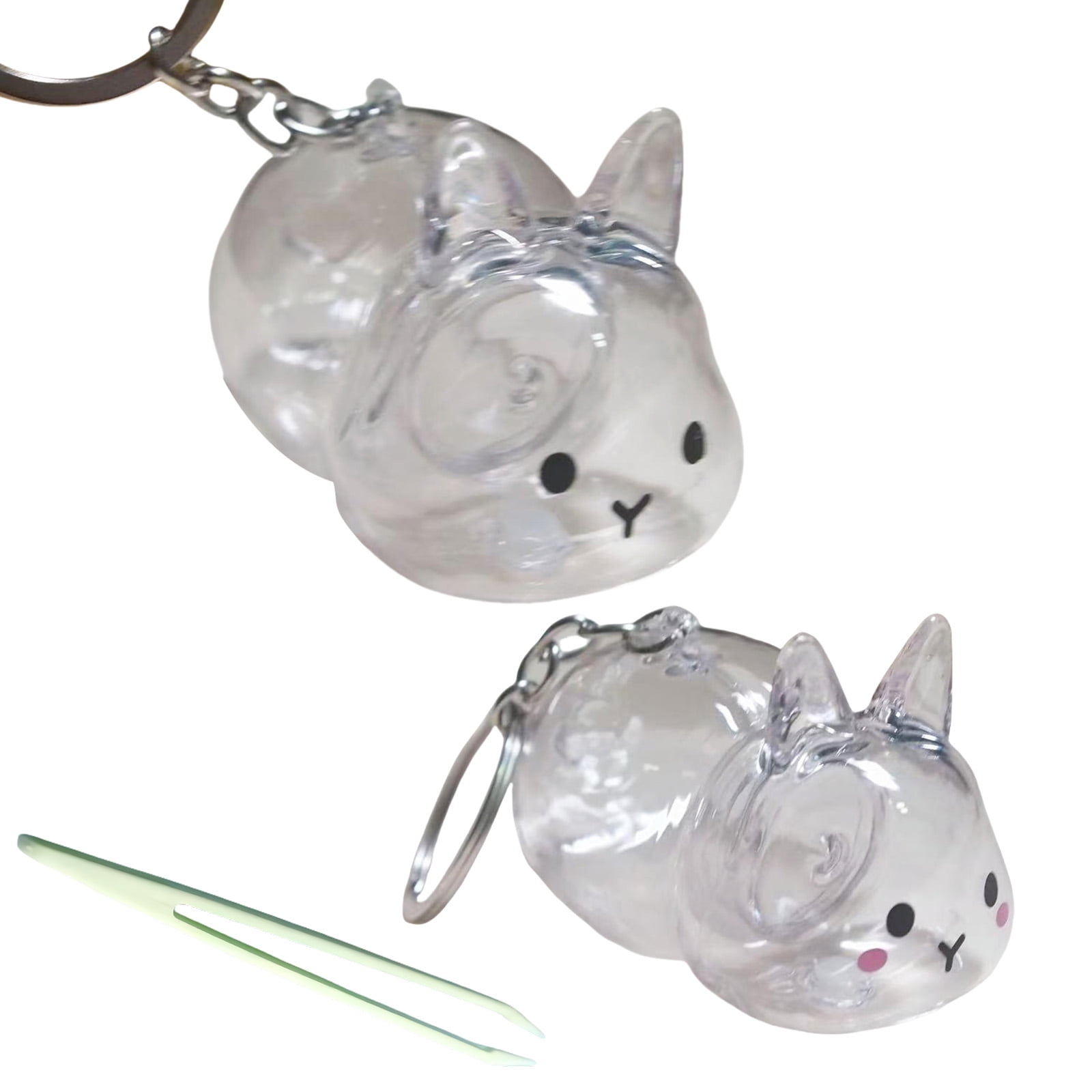 Decorative Rabbits Pet Furs Storage Pendant Compacts Bunnies Hair ...