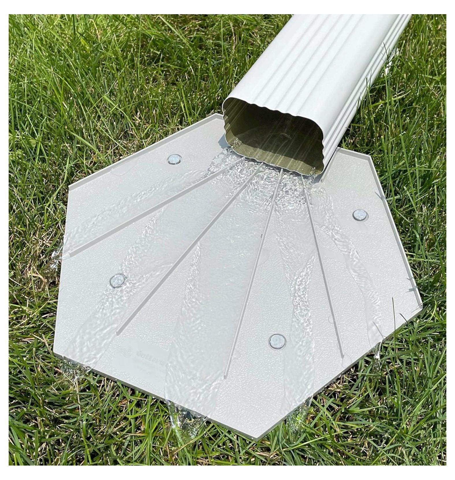 Decorative Rain Gutter Plastic Block with Heavy Duty Spikes (4 ...
