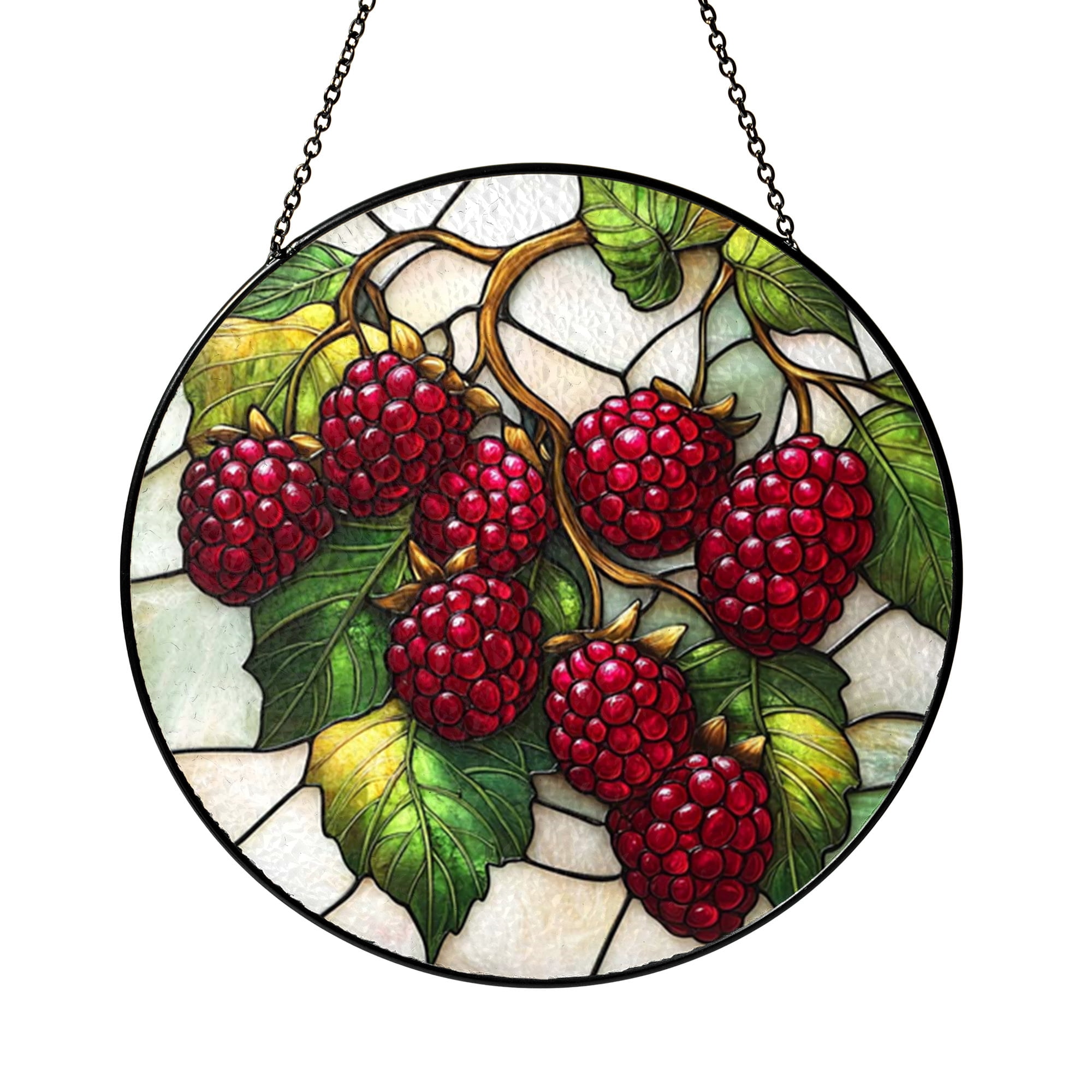 Decorative Raspberry Stained Glass Suncatcher – Window Art1901 ...