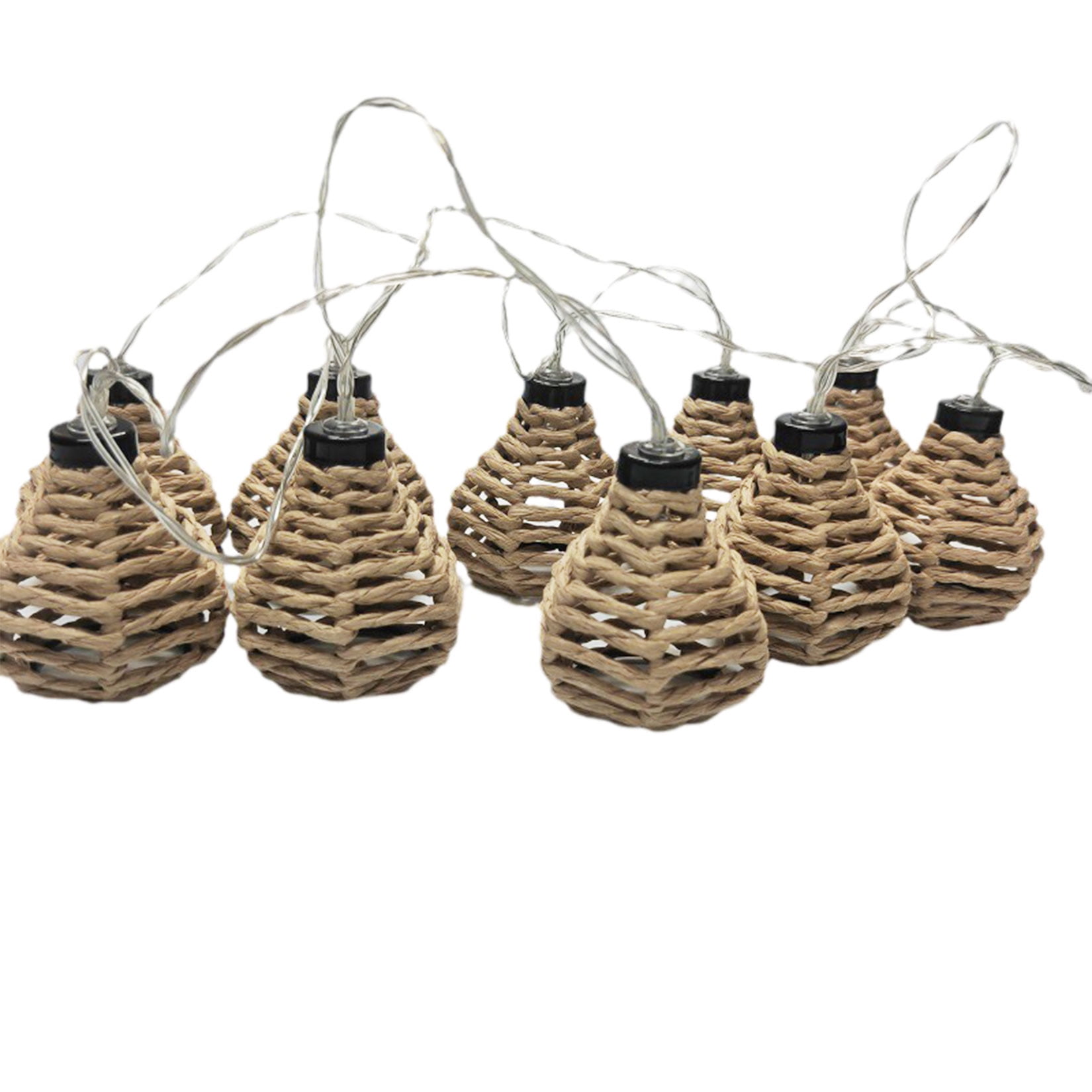 Decorative Rattan Wire Ball Style Lantern String Lights - Rattan Wire ...