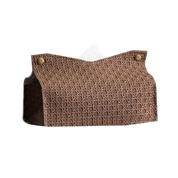 Decorative Rectangular Tissue Box-Case PU Leather Tissue Holder For ...