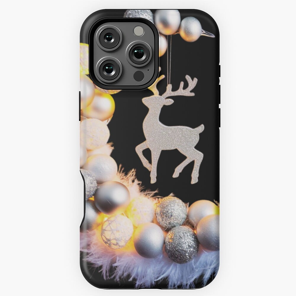 Decorative Reindeer Figure Phone Case for iPhone 11 12 13 14 15 16 17 ...