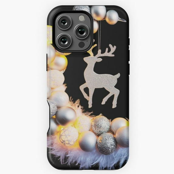 Decorative Reindeer Figure Phone Case for iPhone 11 12 13 14 15 16 17 ...