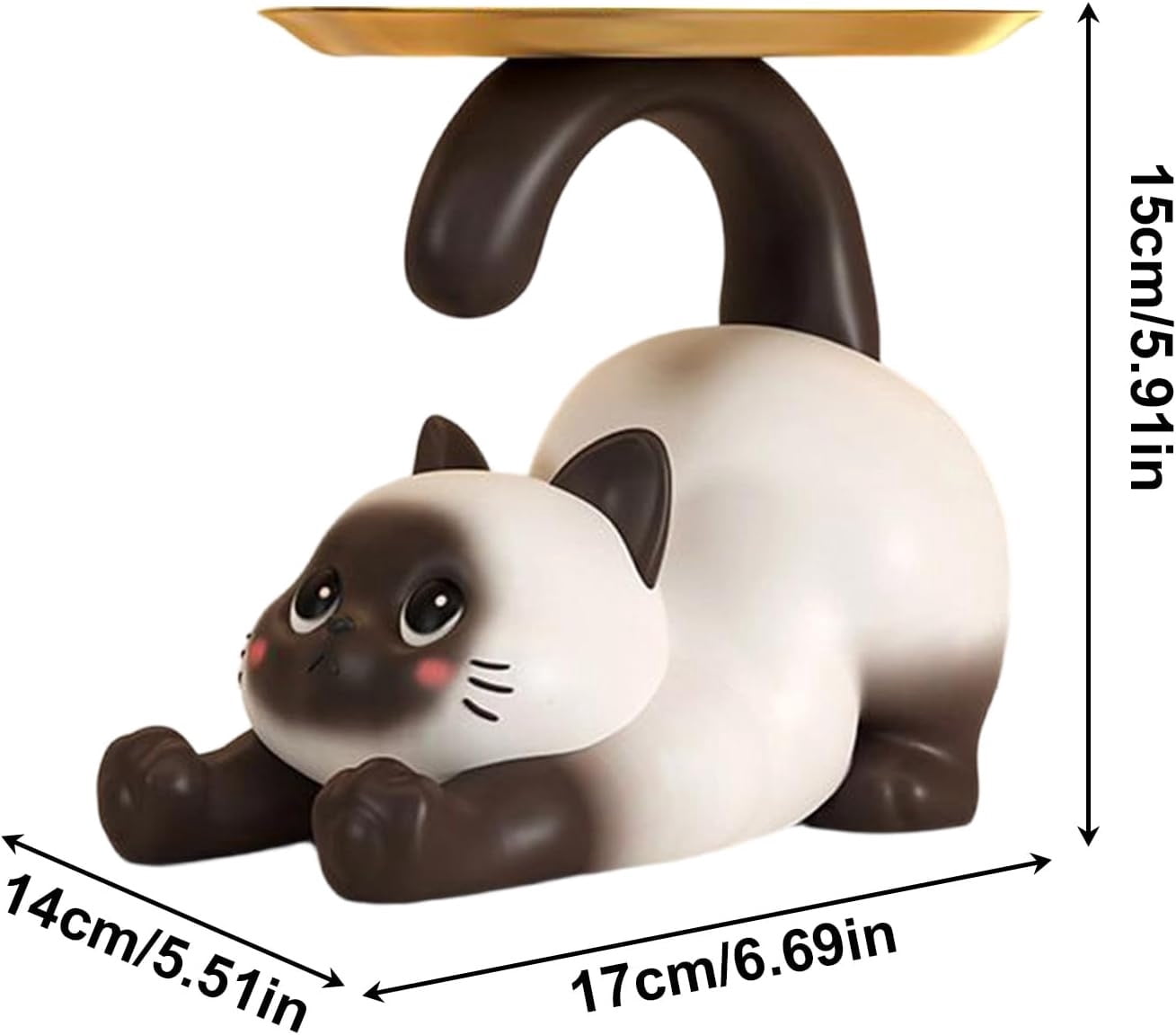 Decorative Resin Cat Candy Dish - Multi-Functional Key and Jewelry ...