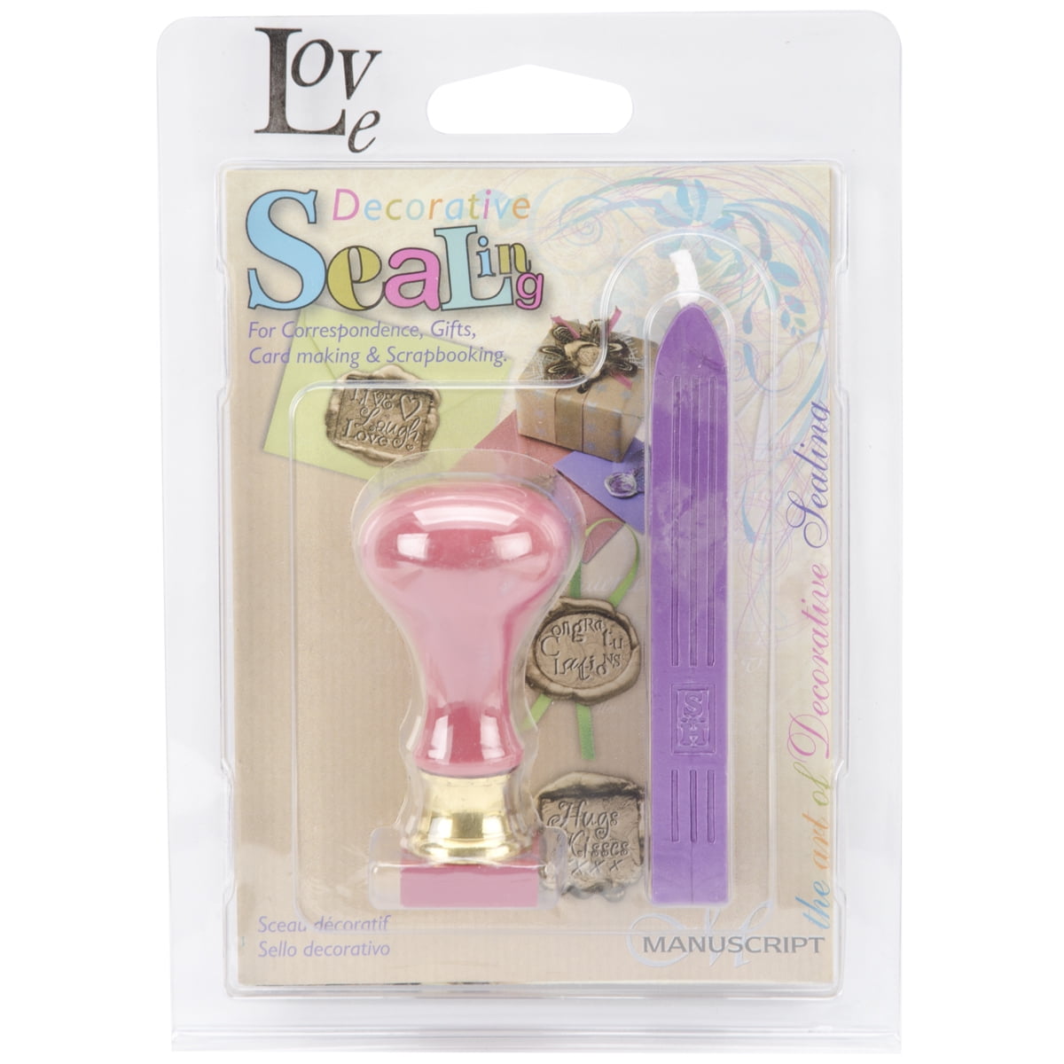 Decorative Resin Sealing Set W/purple Wax-love - Walmart.com