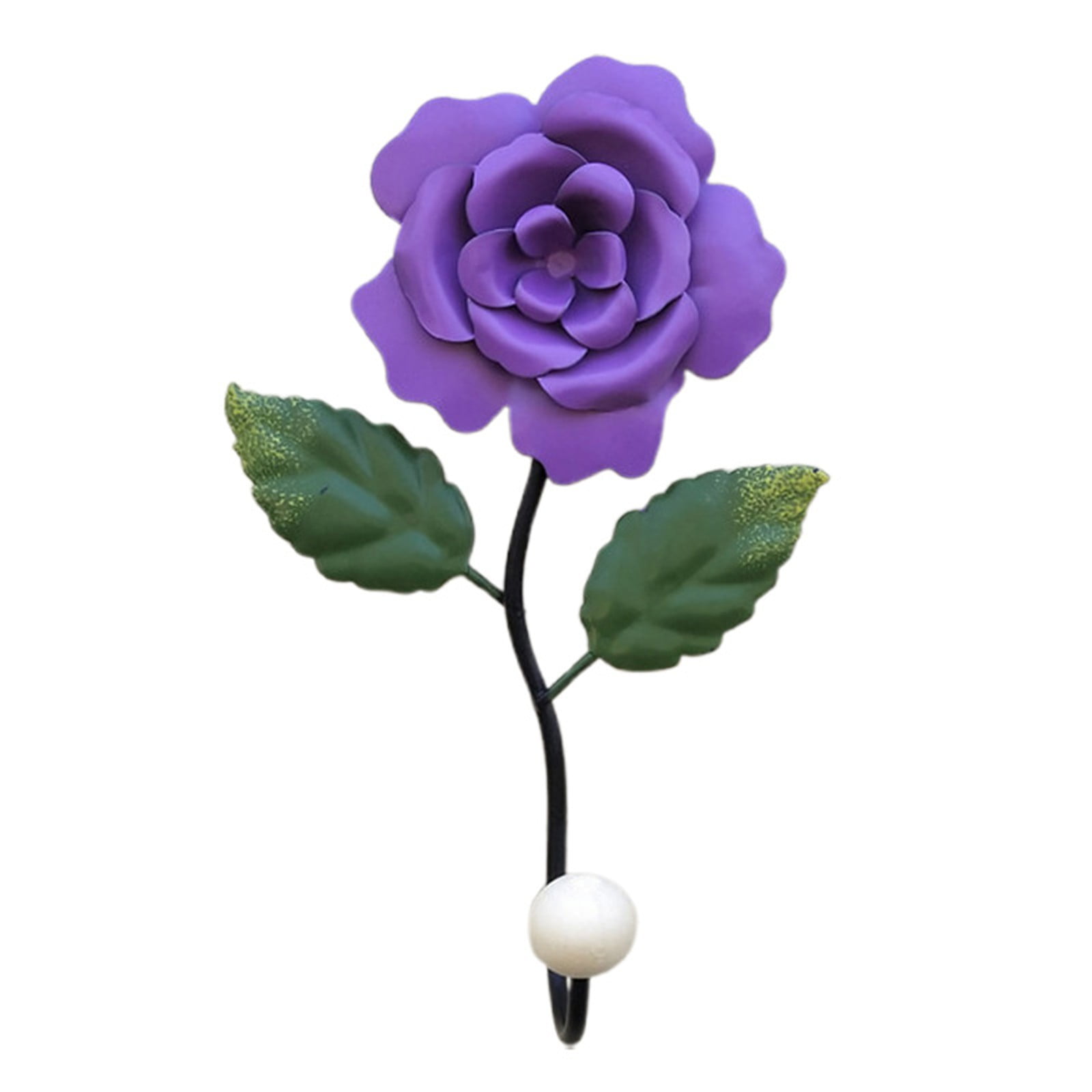 Decorative Resin Wall Hooks – Hand Painted Flower Shaped Wall Mounted ...