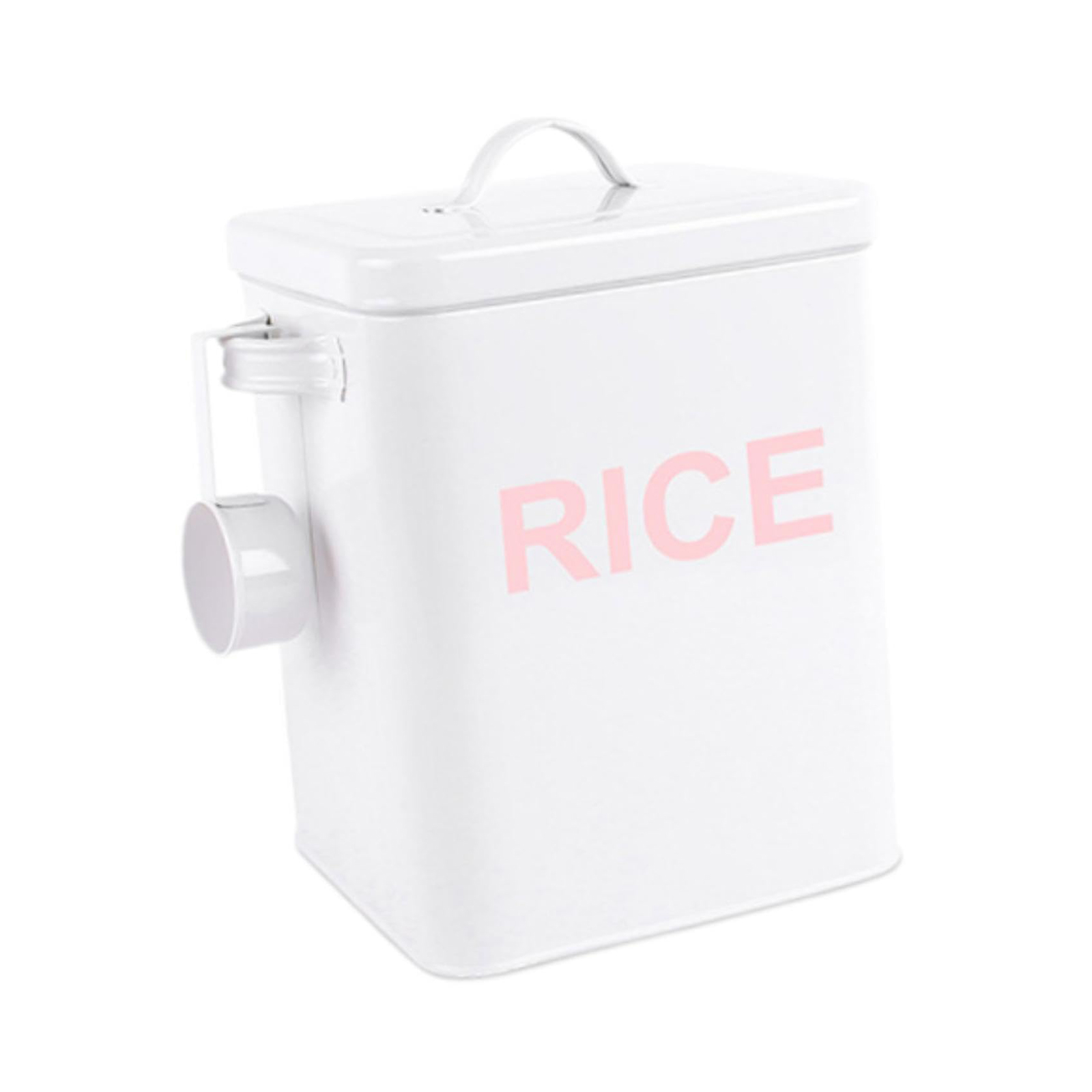 Decorative Rice Canister with Spoon Countertop Organiser Jar Sealed ...