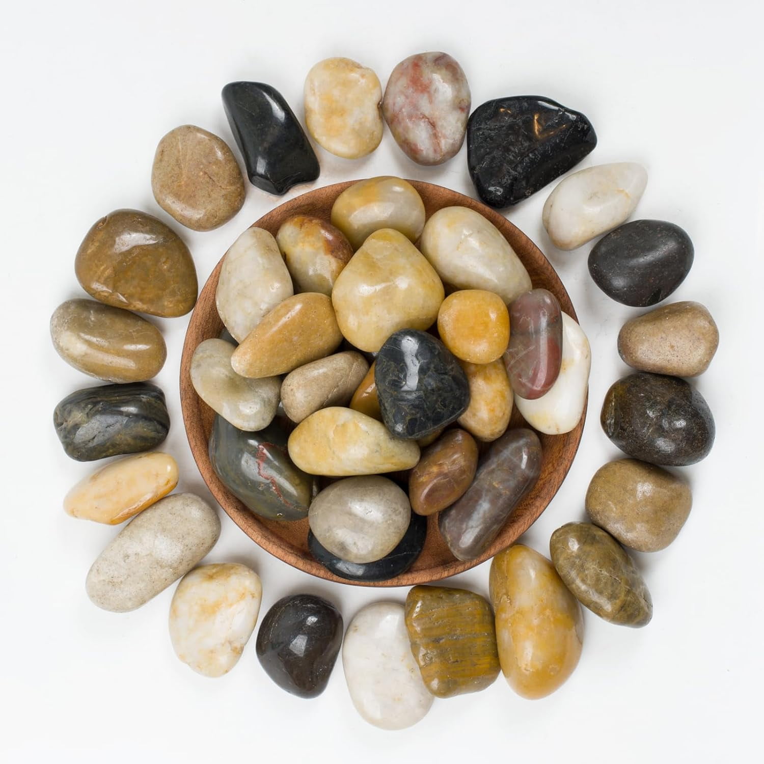 Decorative River Rocks 1-1.7inch 10 lbs | Garden Stones for Aquarium ...