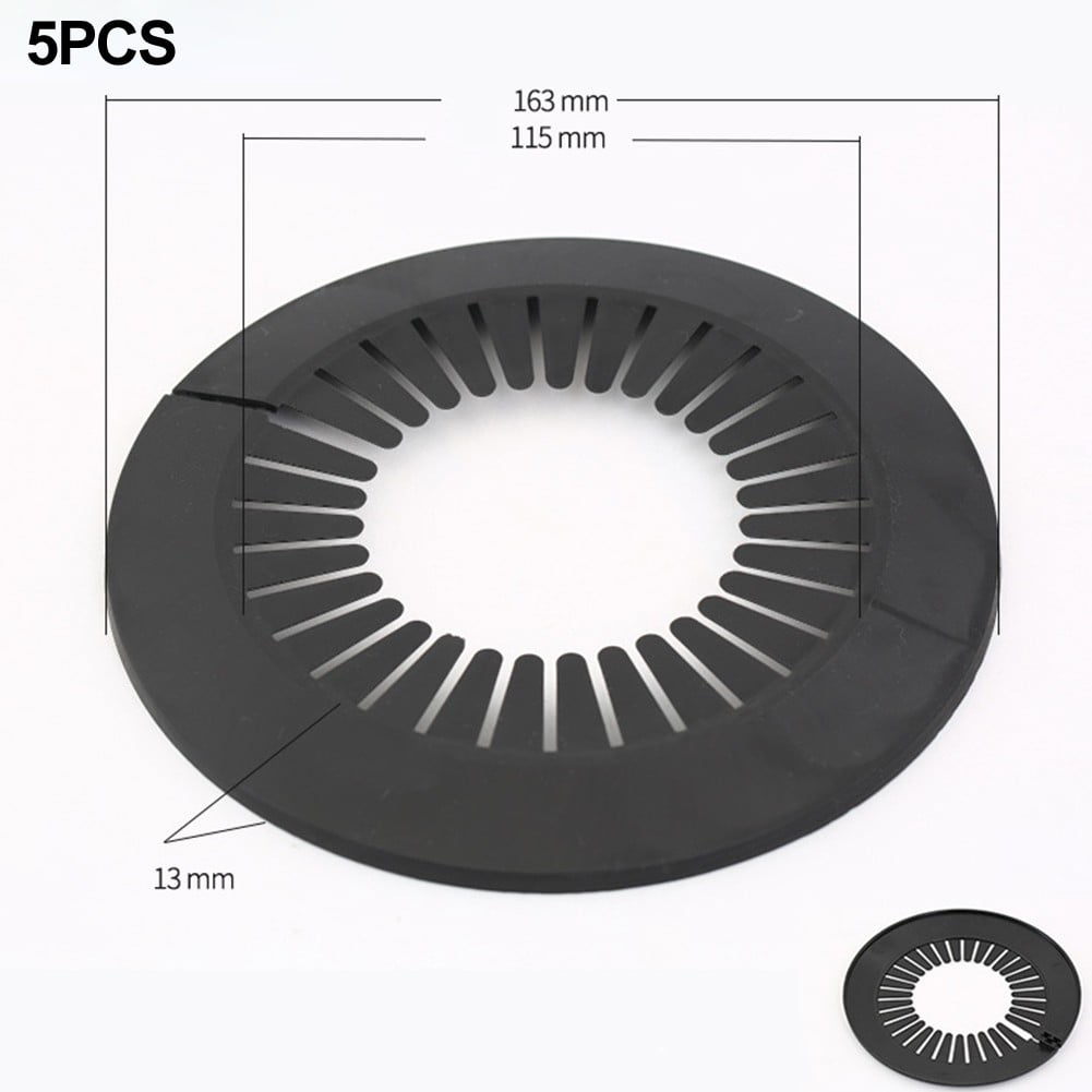 Decorative Rosette Pipe Covers Interior Enhancement Seamless Fit Black ...