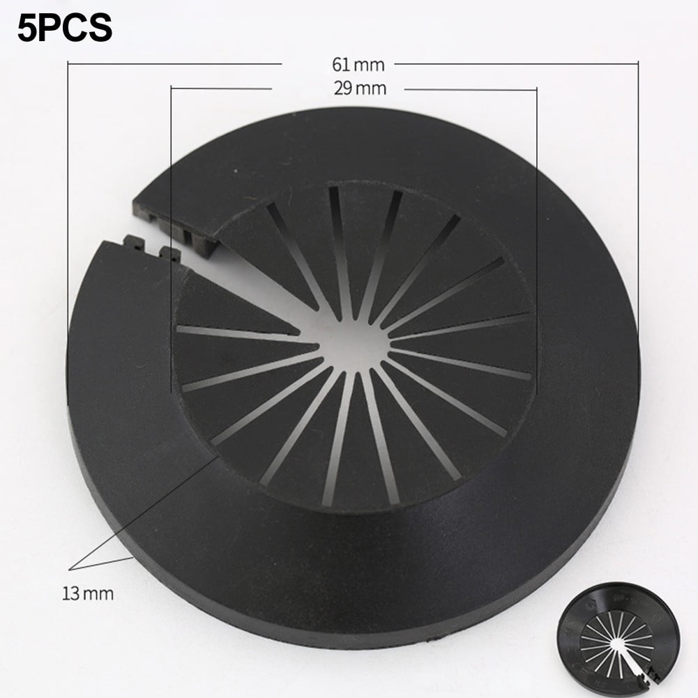 Decorative Rosette Pipe Covers Interior Enhancement Seamless Fit Black ...