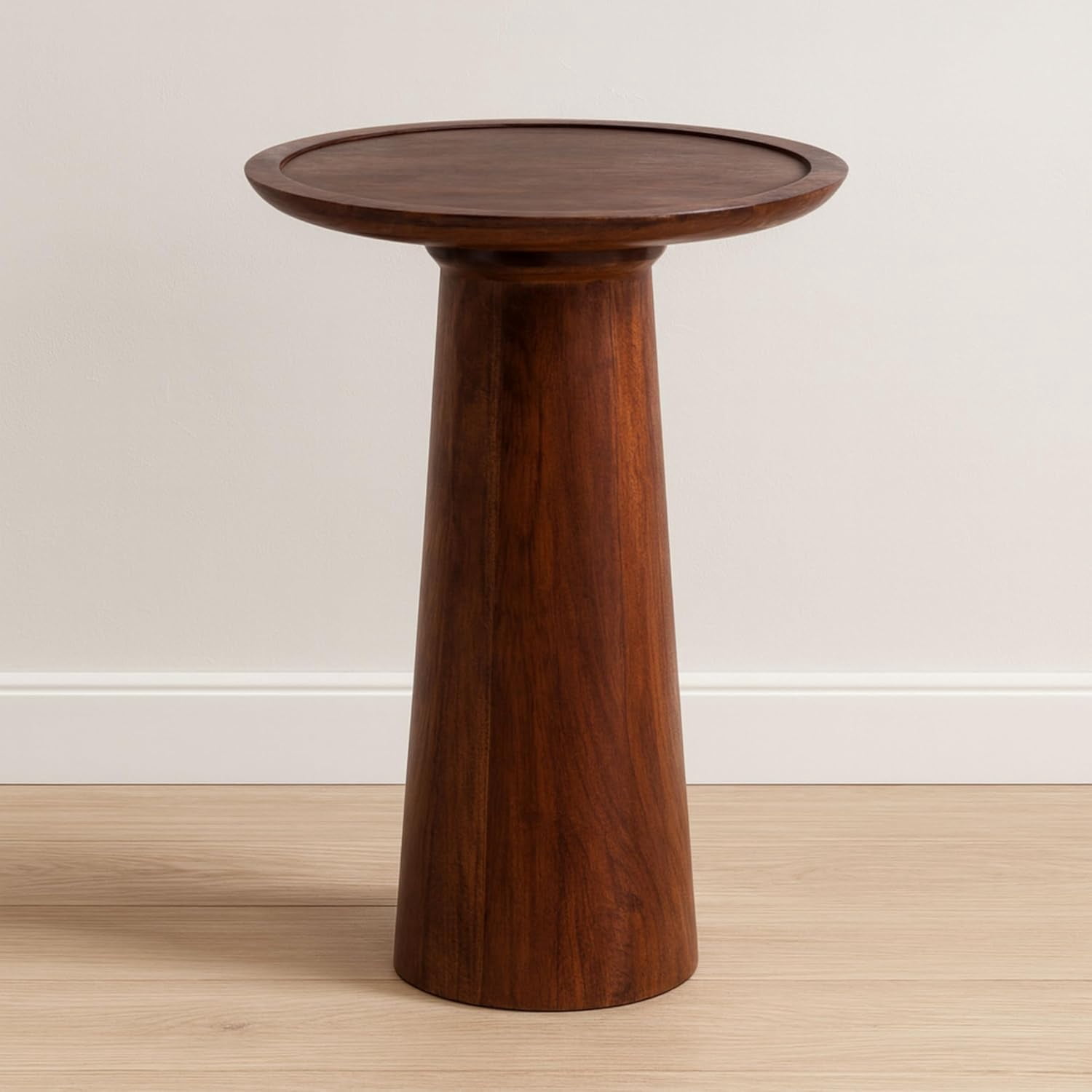 Decorative Round End Table for Small Spaces for Home Decor - Solid Wood ...