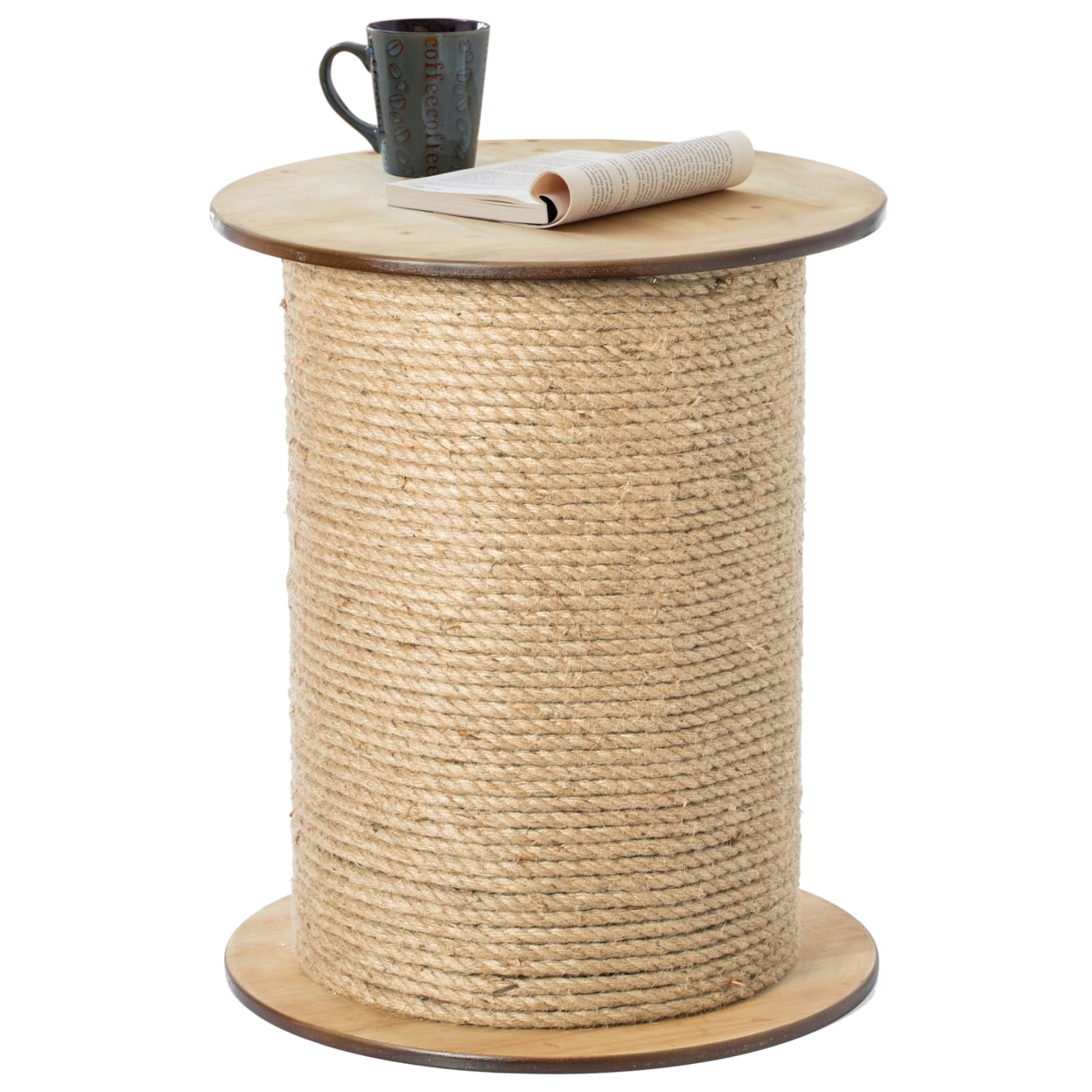 Vintiquewise QI003896 22.5 x 19 x 19 in. Decorative Round Spool Shaped ...