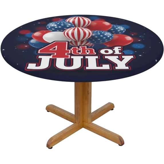 Decorative Round Tablecloth Fitted Elastic Waterproof Table Cloth Cover ...