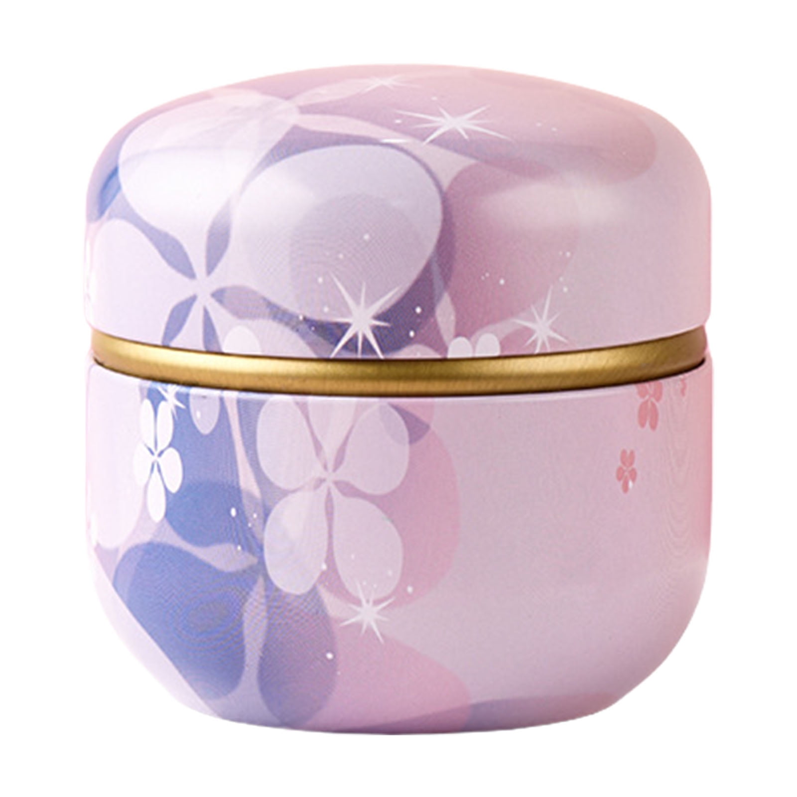Decorative Round Teas Canister Rustproof Tinplate Construction ...