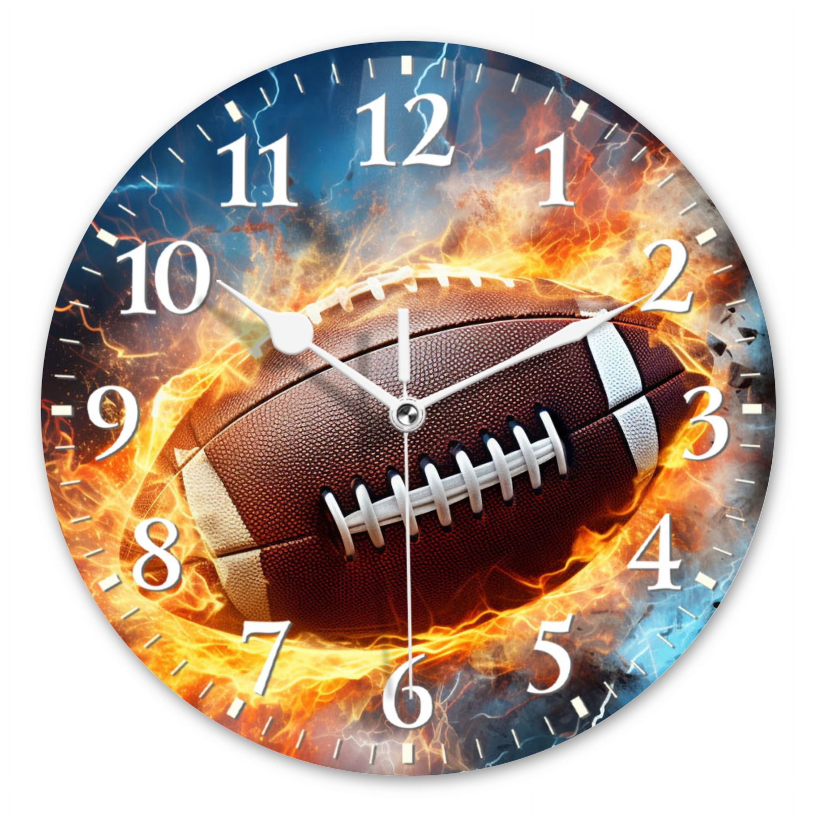 Decorative Round Wall Clocks Non-Ticking Silent Battery Operated Clocks ...