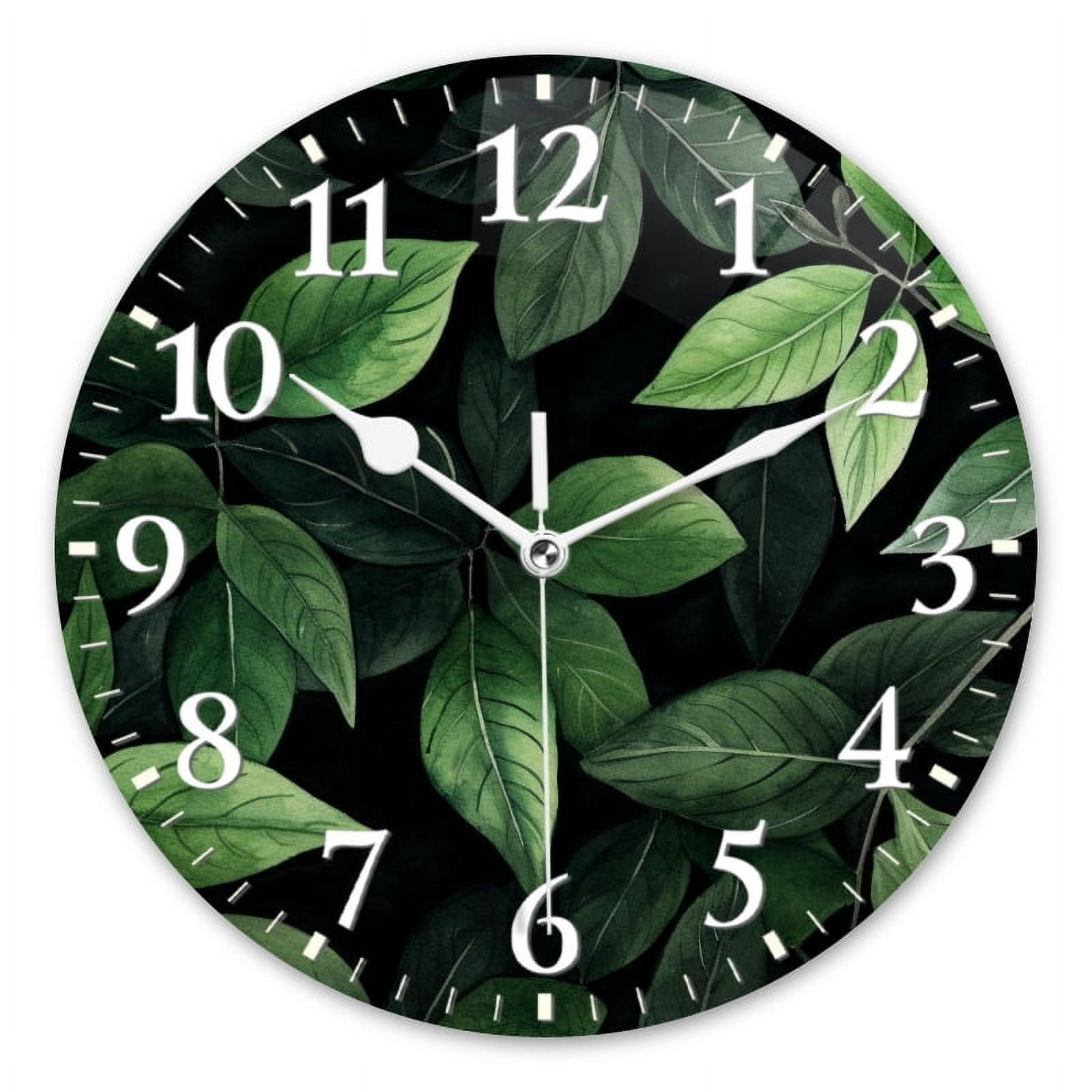 Decorative Round Wall Clocks Non-Ticking Silent Battery Operated Clocks ...