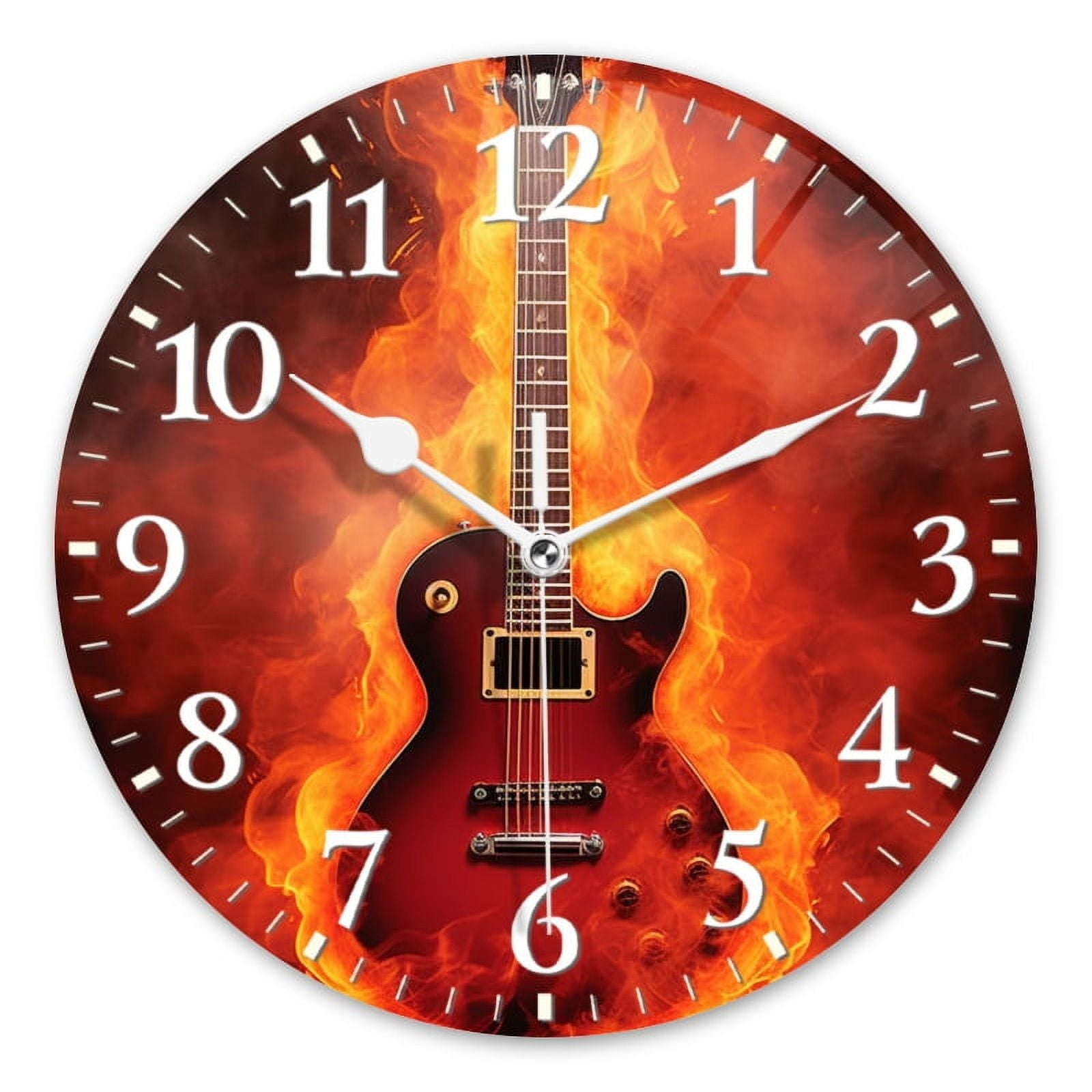 Decorative Round Wall Clocks Non-Ticking Silent Battery Operated Clocks ...