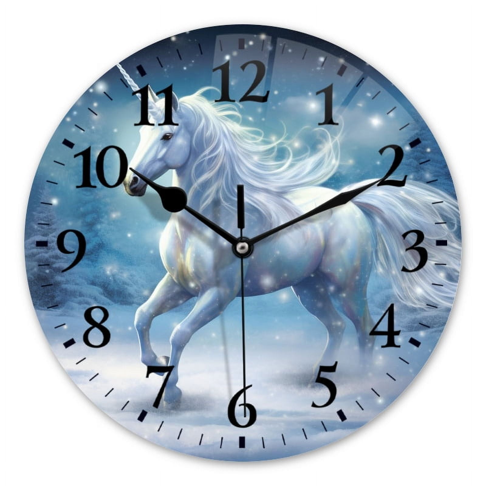 Decorative Round Wall Clocks Non-Ticking Silent Battery Operated Clocks ...