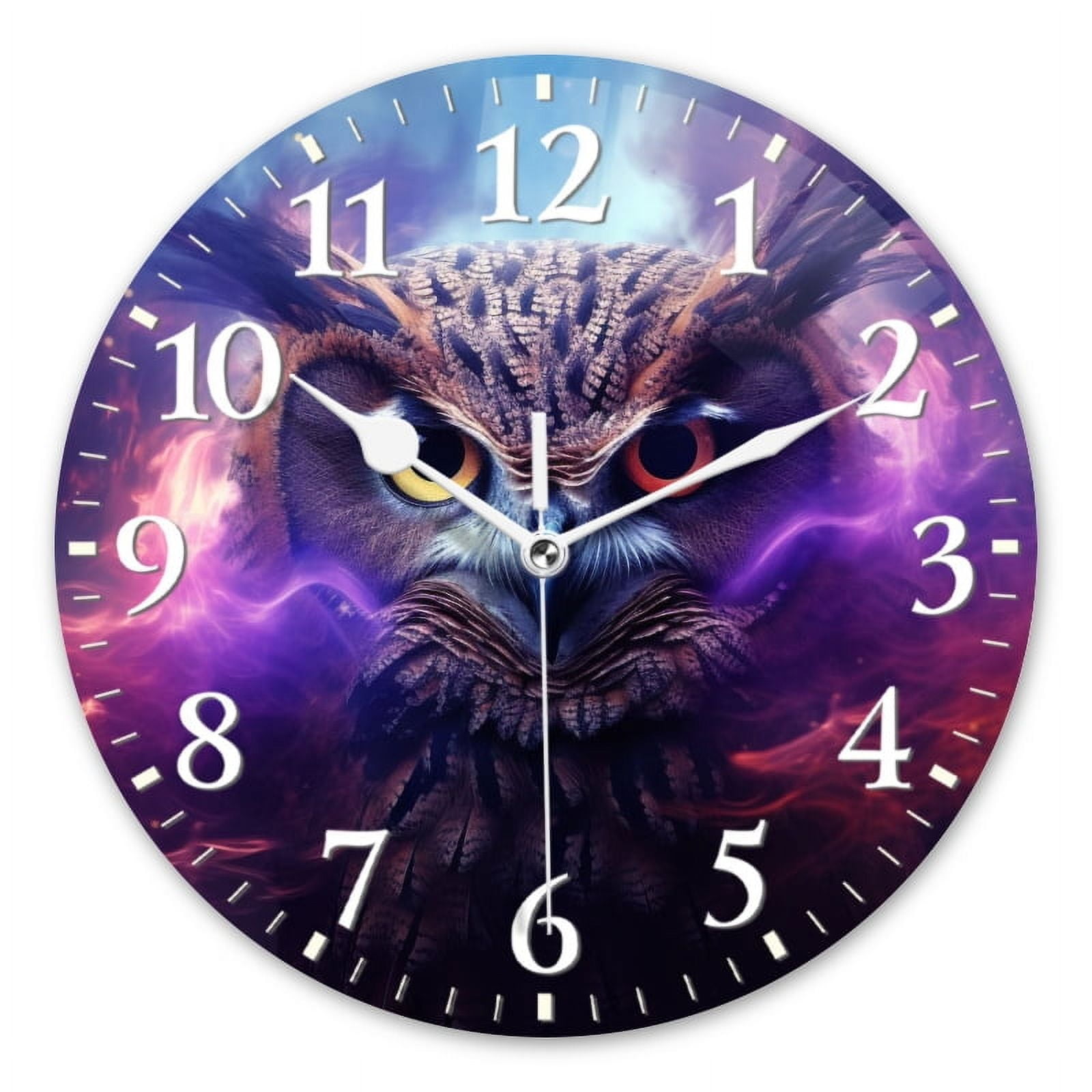 Decorative Round Wall Clocks Non-Ticking Silent Battery Operated Clocks ...