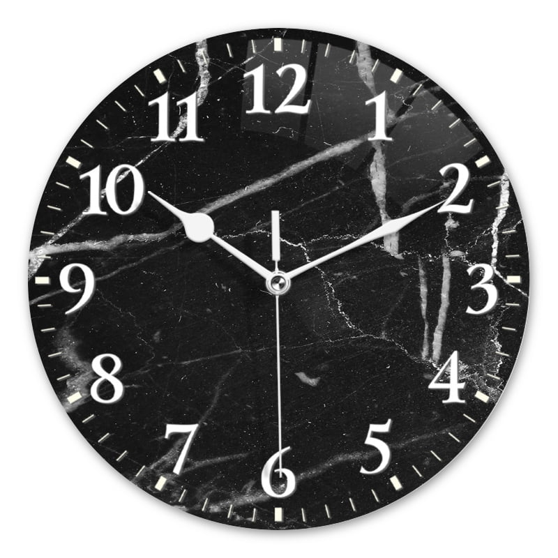 Decorative Round Wall Clocks Non-Ticking Silent Battery Operated Clocks ...