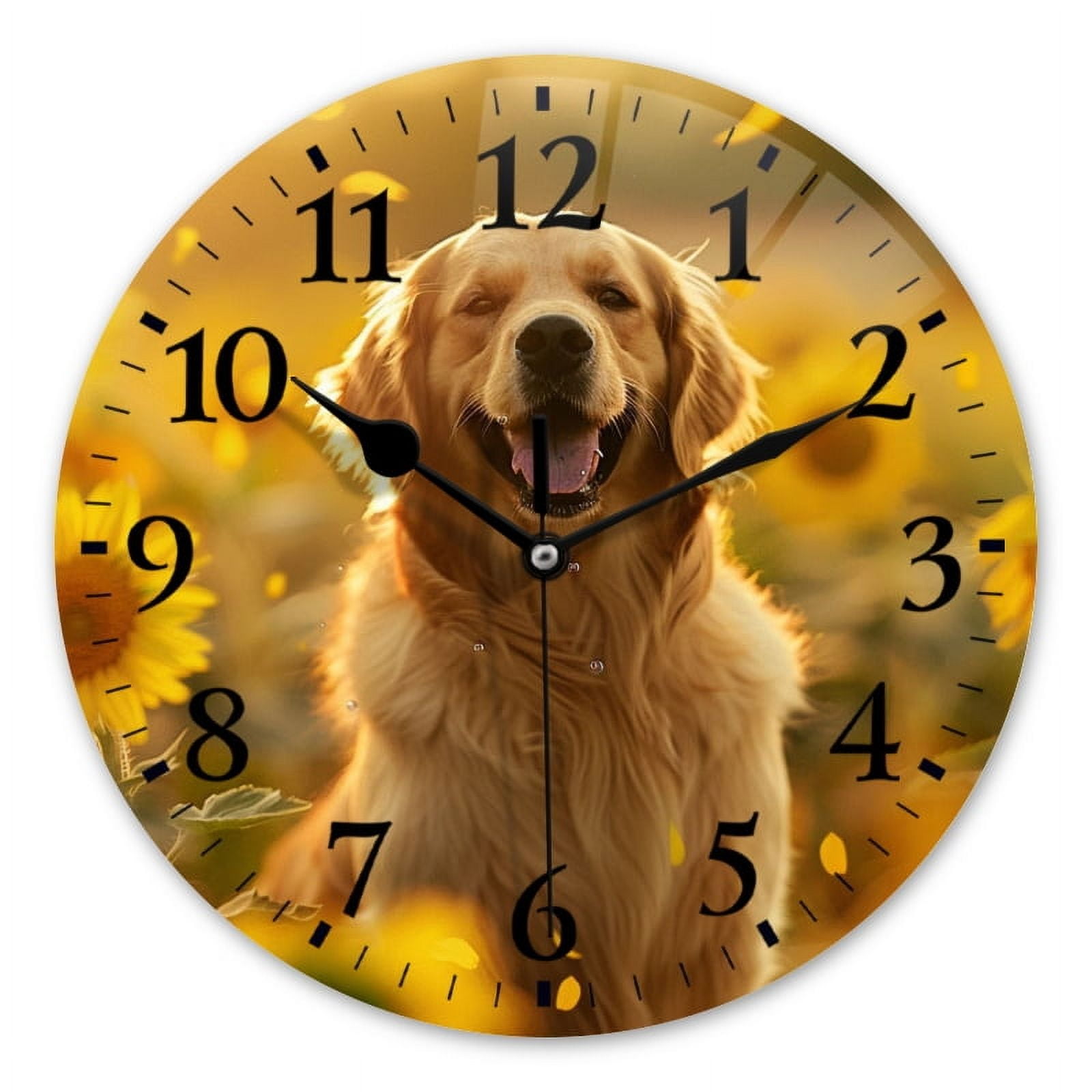 Decorative Round Wall Clocks Non-Ticking Silent Battery Operated Clocks ...