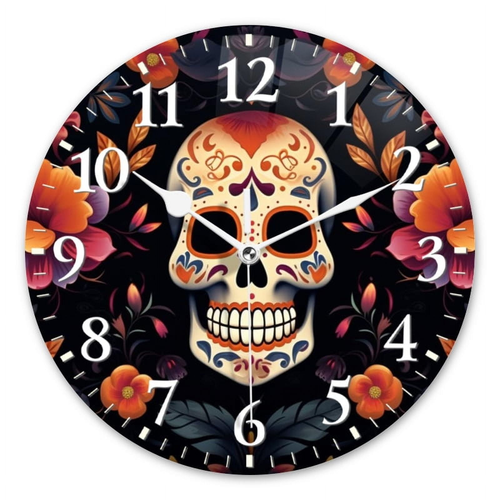 Non-Ticking Silent Wall Clocks Battery Operated Personalized Decor ...
