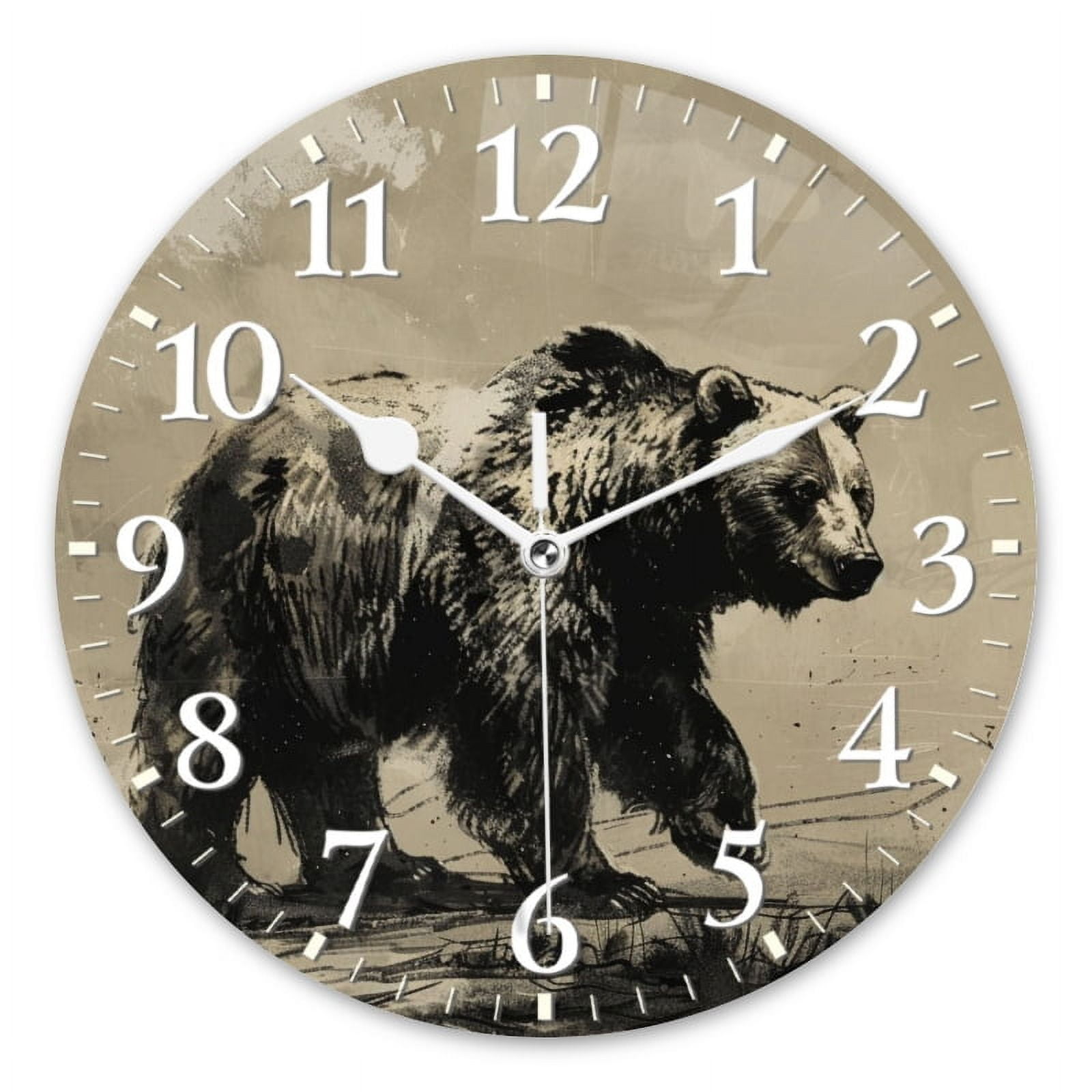 Non-Ticking Silent Wall Clocks Battery Operated Personalized Decor ...